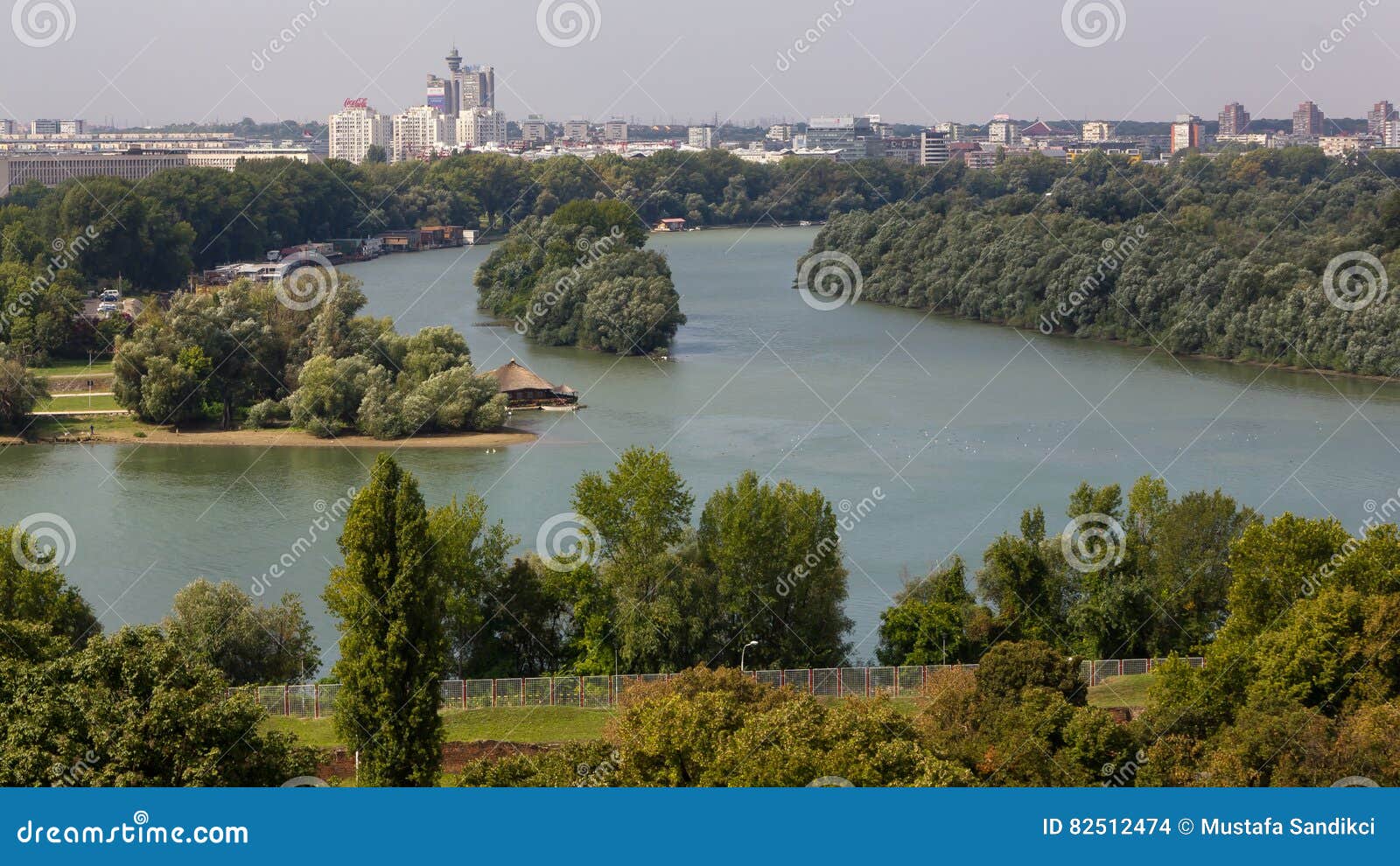 Belgrade View from Kalemegdan Editorial Stock Image - Image of danube ...