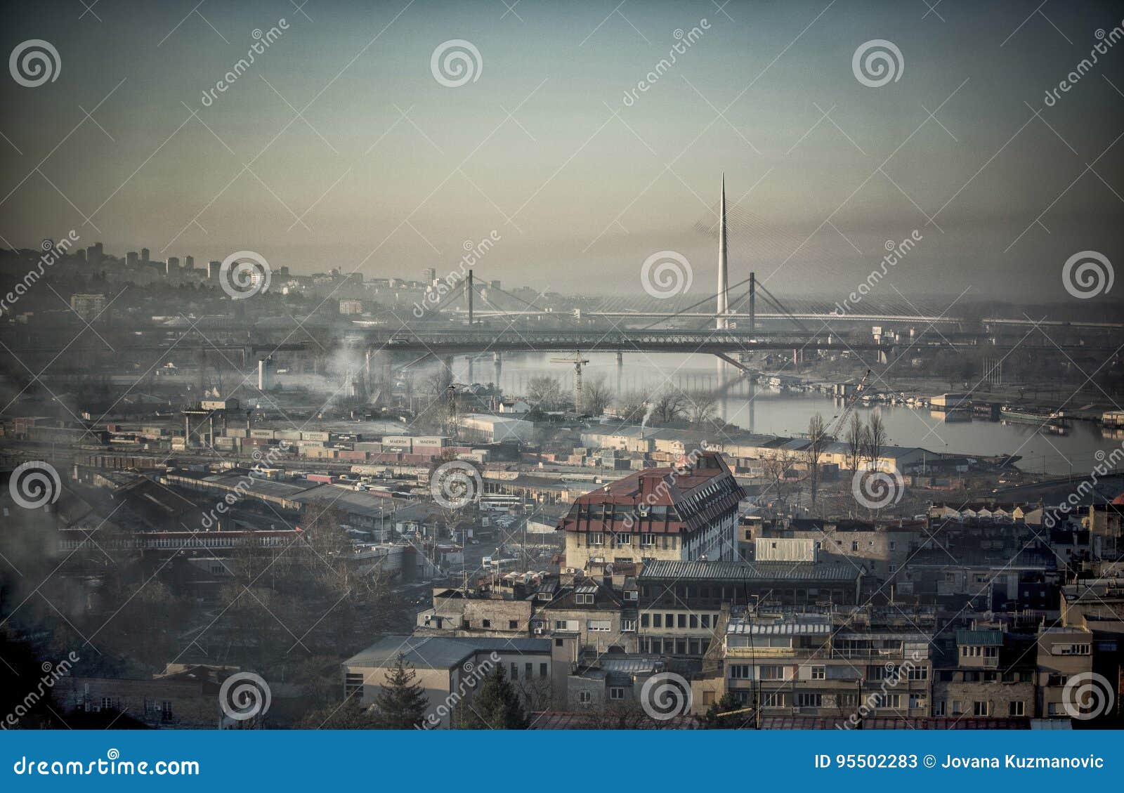 Belgrade View editorial stock photo. Image of rivers - 95502283
