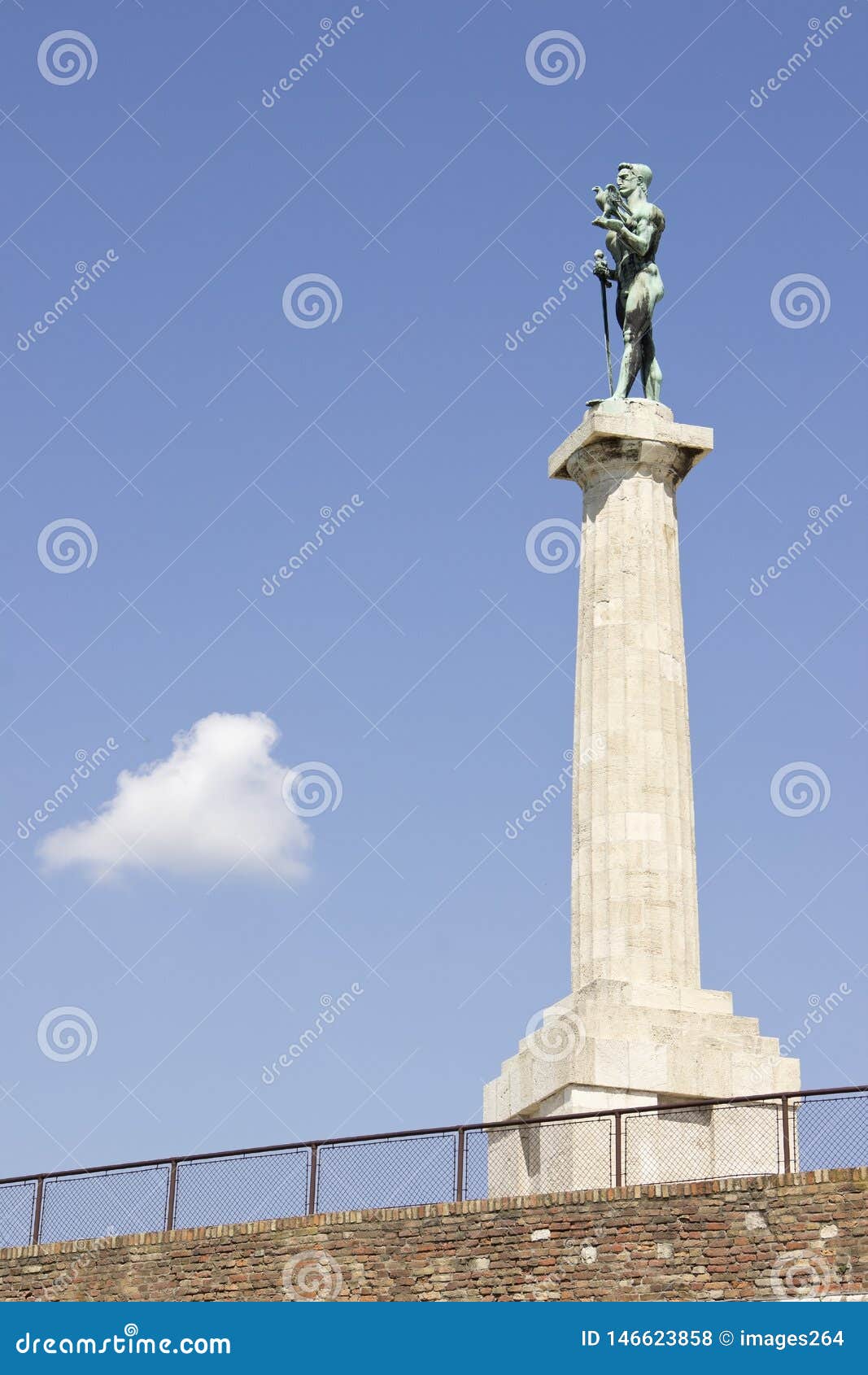 Belgrade winner statue stock photo. Image of belgrade - 146623858
