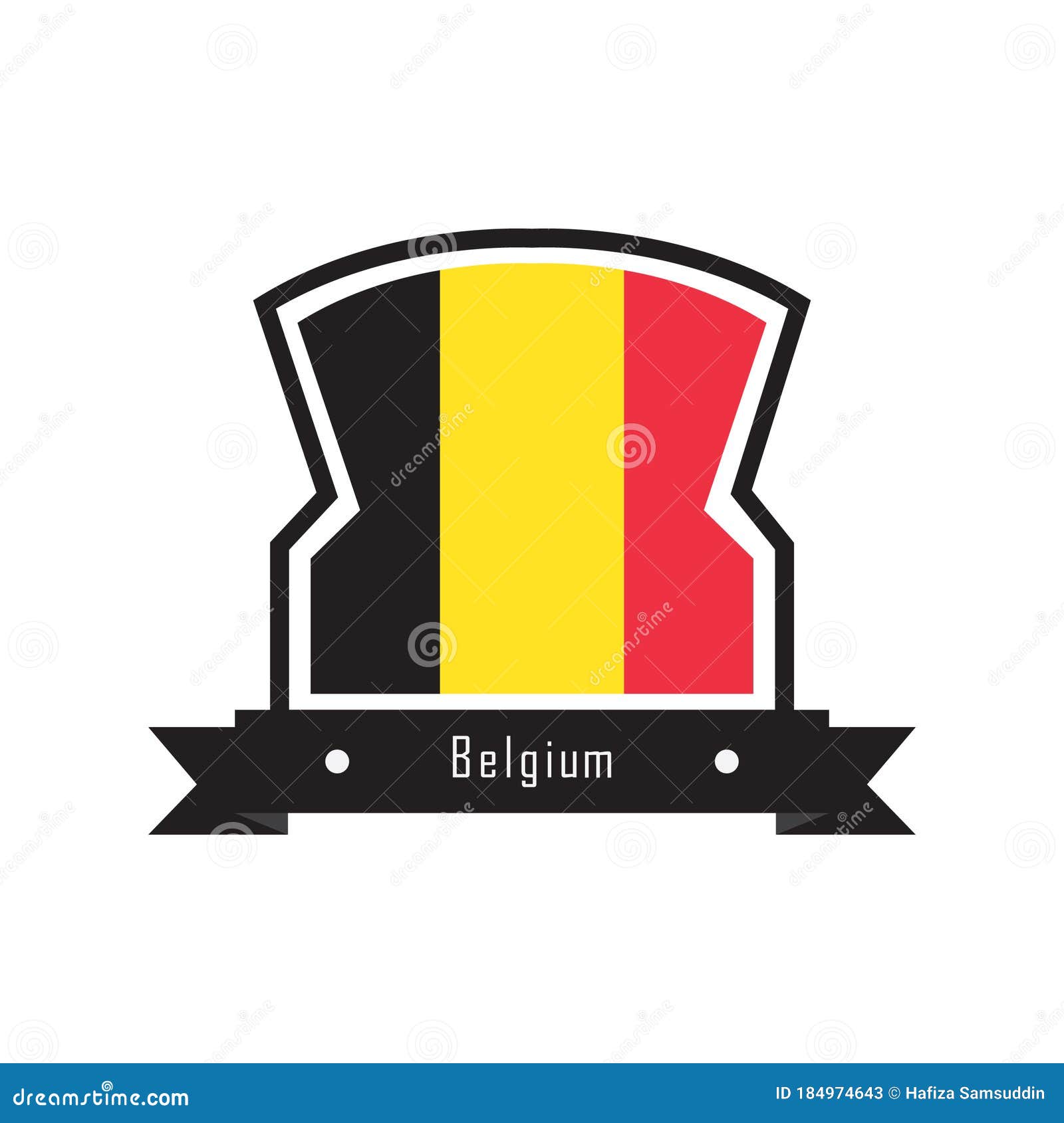 Belguim Flag Label. Vector Illustration Decorative Design Stock ...