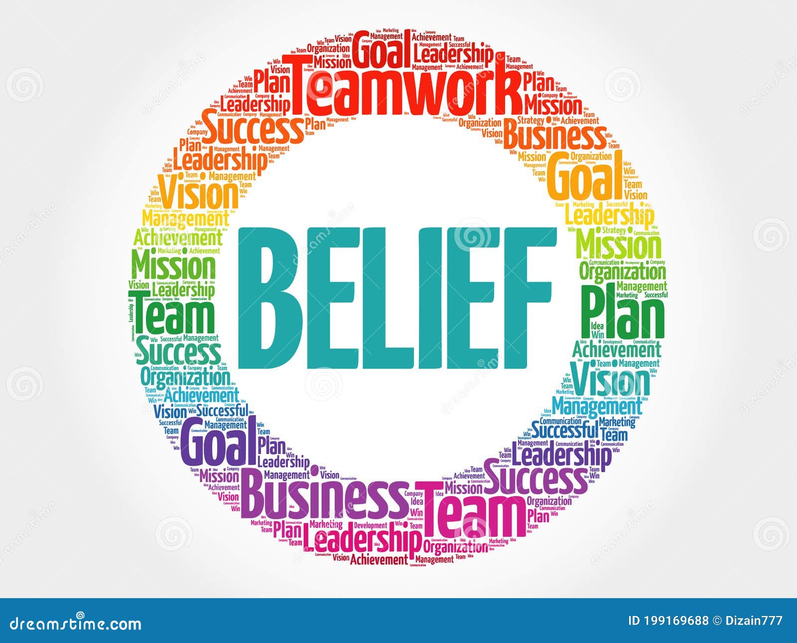 BELIEF circle word cloud stock illustration. Illustration of belief ...