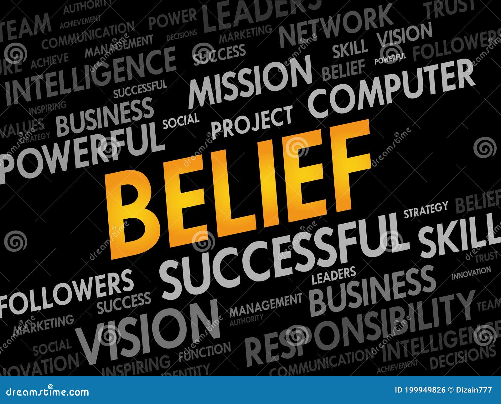 BELIEF word cloud stock illustration. Illustration of influence - 199949826