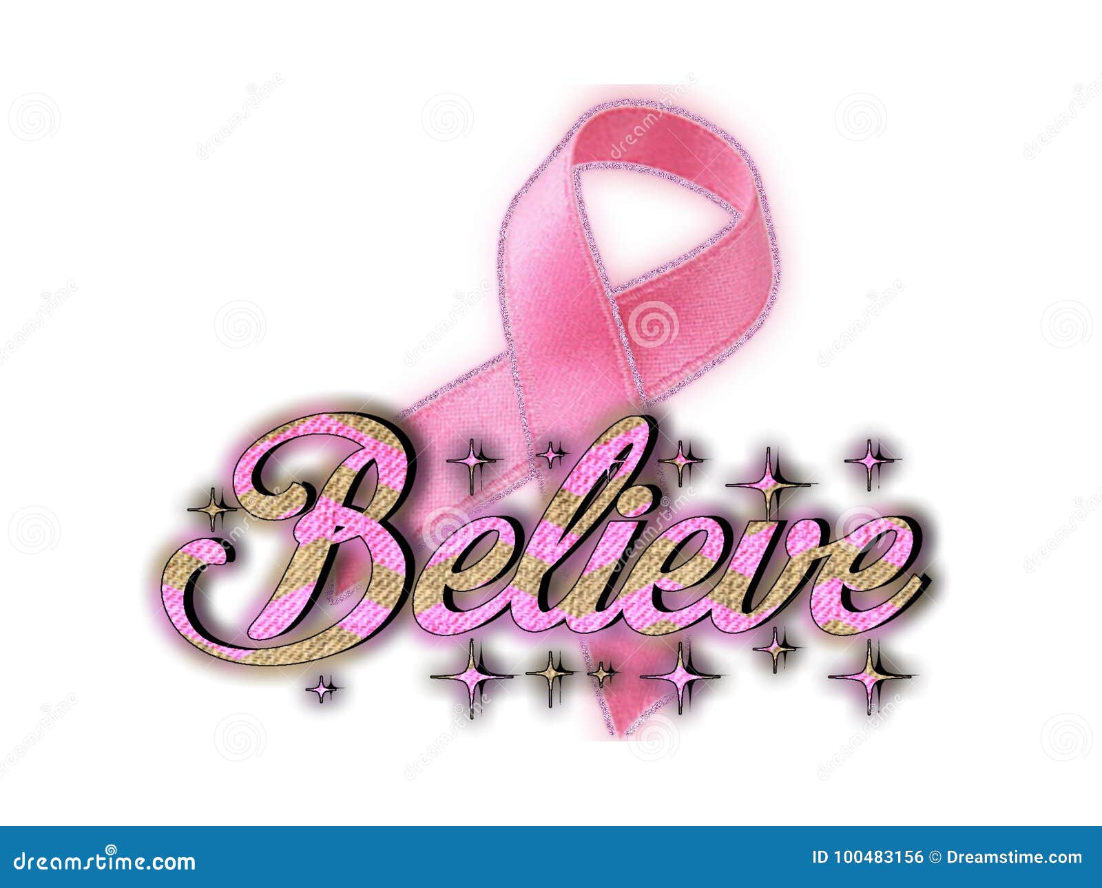 Believe in the Cause Breast Cancer Stock Photo - Illustration of ...