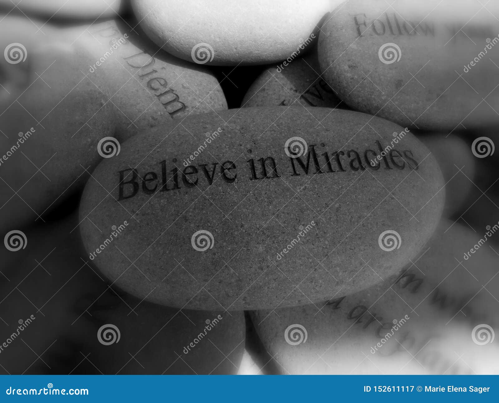Believe in Miracles Stone stock image. Image of believe - 152611117