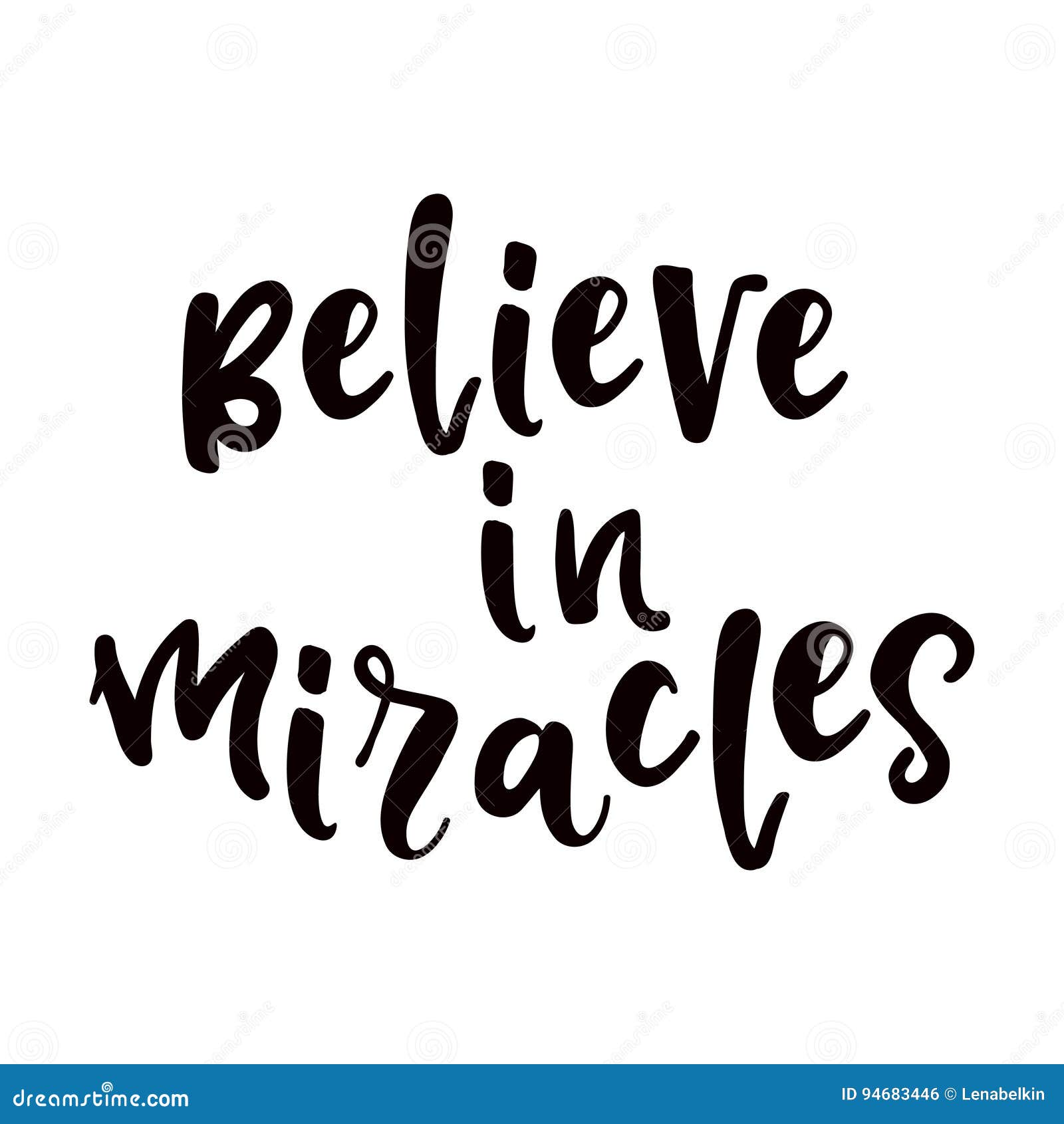 Miracles. Lettering. Motivated Words Royalty-Free Illustration ...