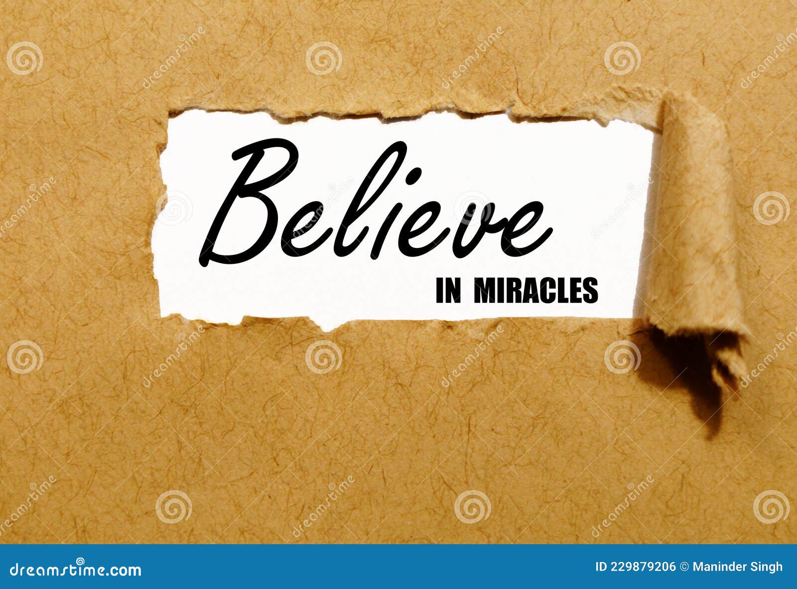 Believe in miracles. stock photo. Image of hand, wooden - 229879206