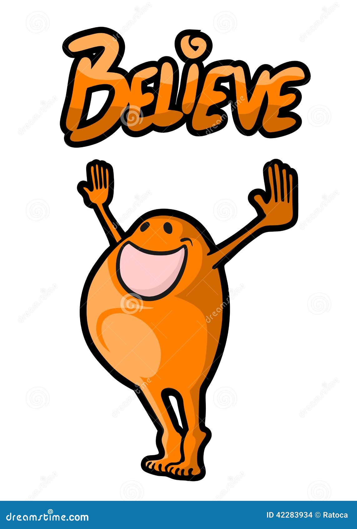 Believe puppet stock vector. Illustration of gesture - 42283934