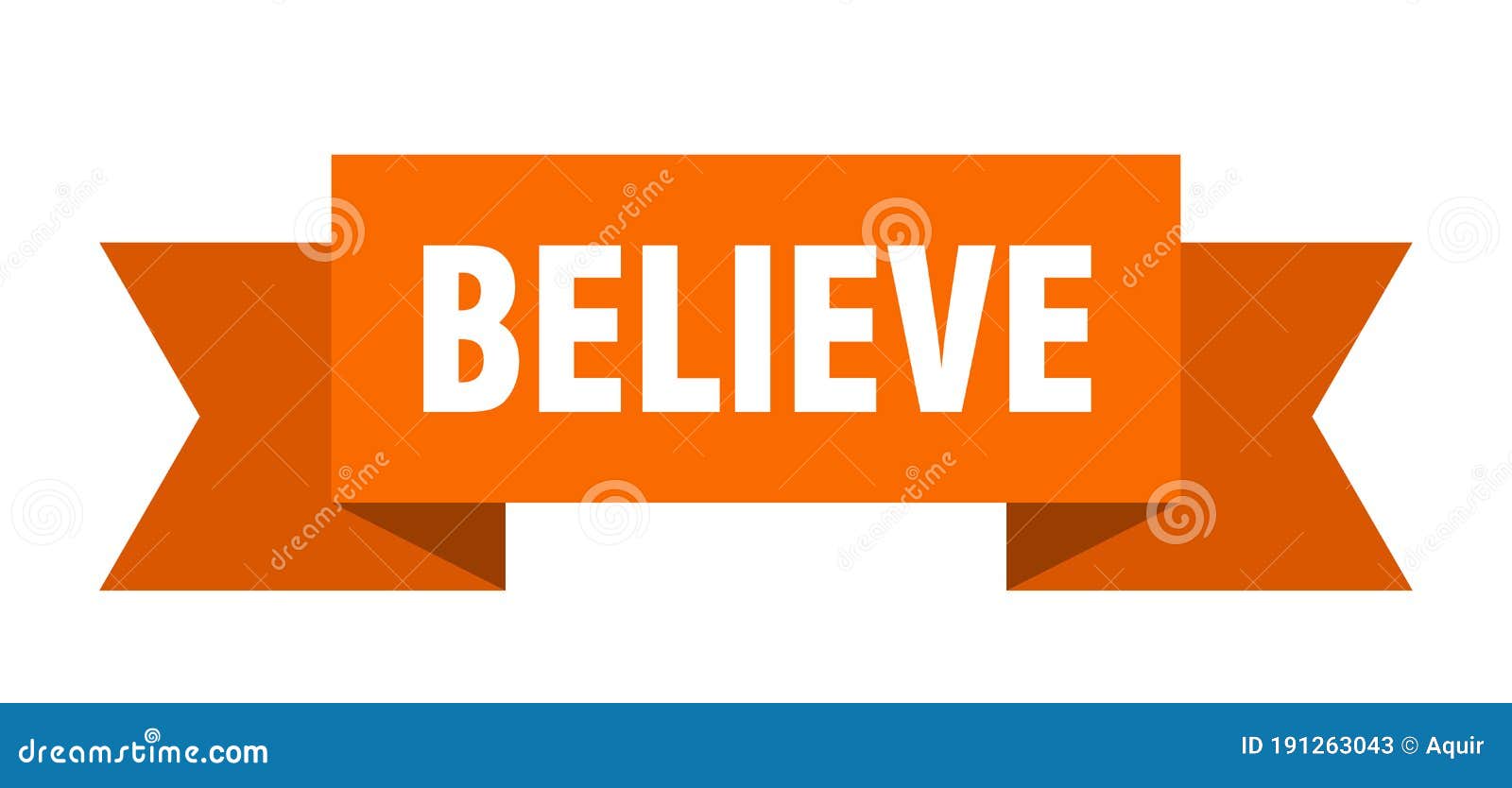 Believe ribbon. stock vector. Illustration of flyer - 191263043