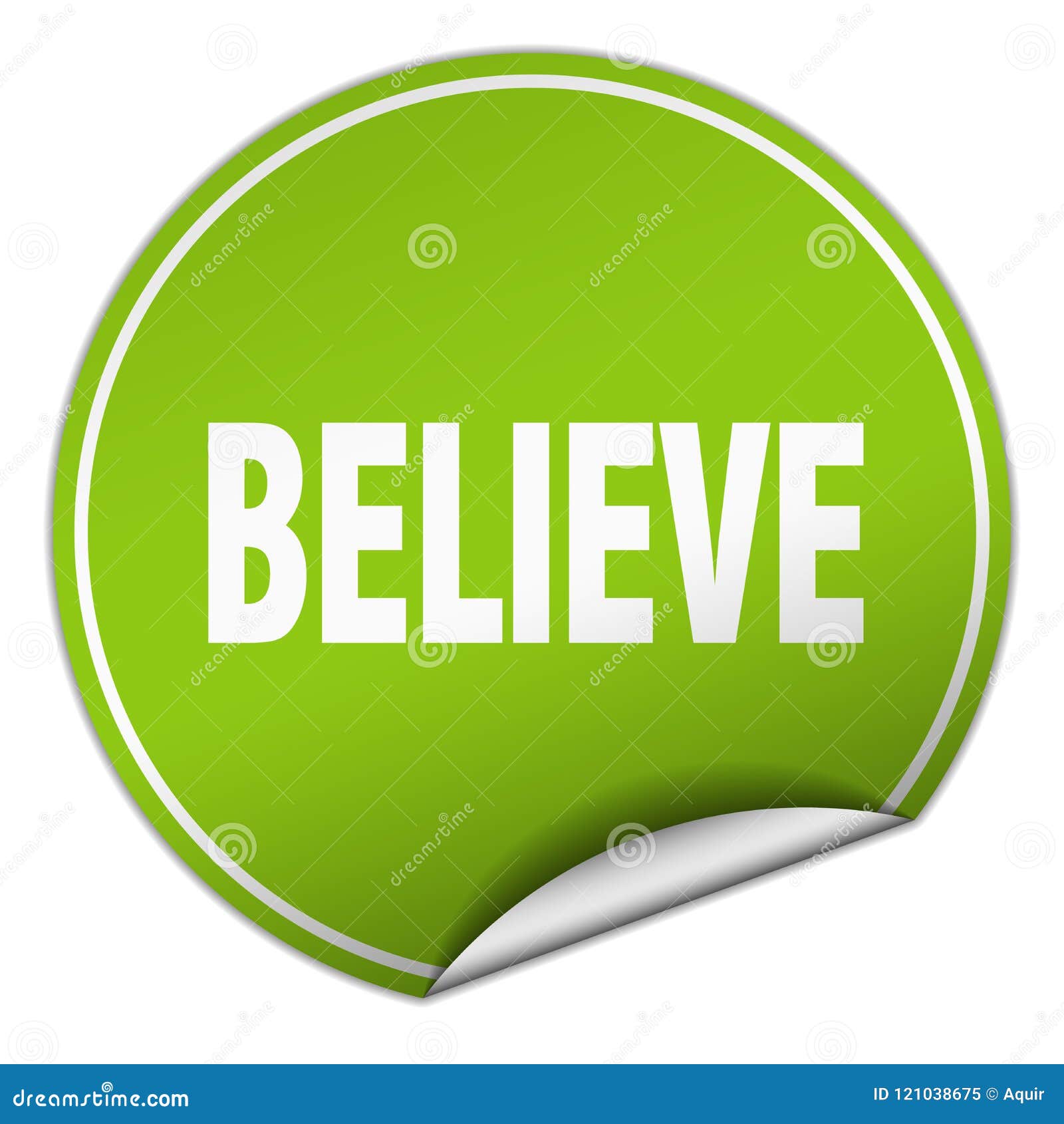 Believe sticker stock vector. Illustration of white - 121038675