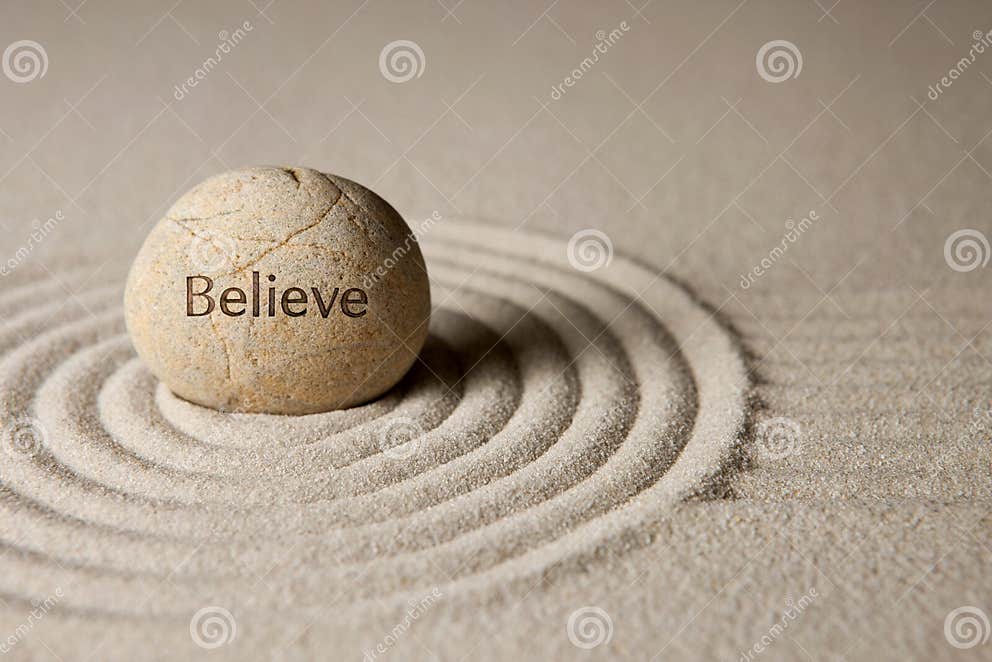Believe stone stock image. Image of sand, balance, horizontal - 28518349