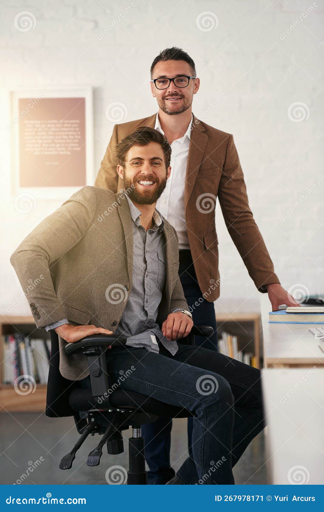 We Believe in Teamwork. Two Designers in an Office. Stock Image - Image ...