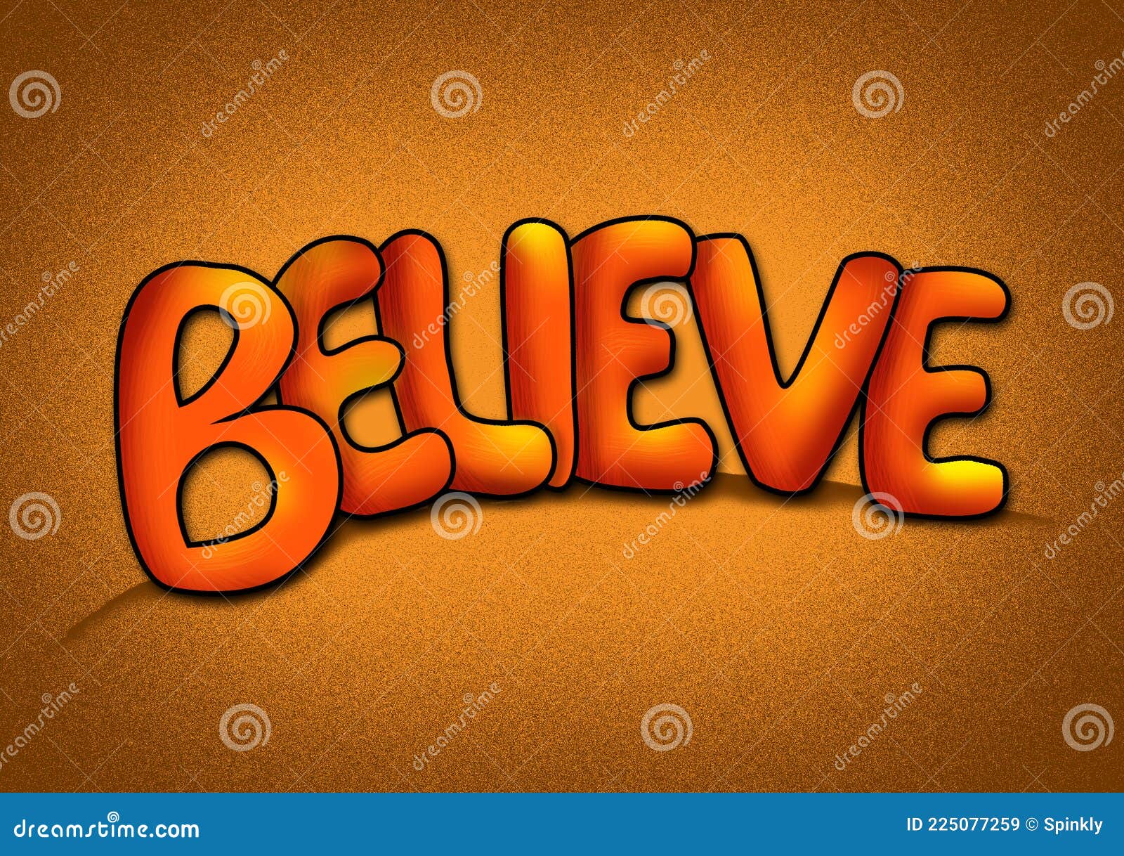 Believe Gold Word Art On Watercolor Splash Background Royalty-Free ...