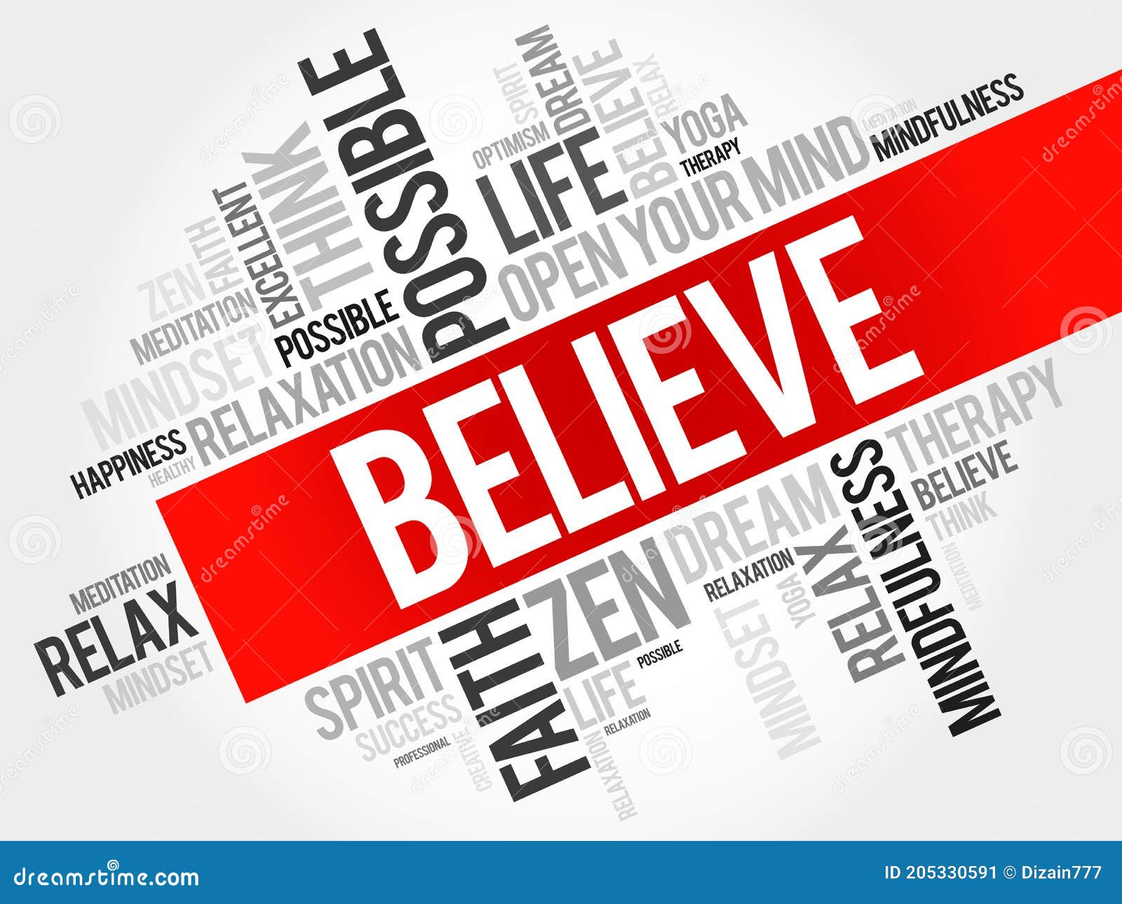 Believe word cloud stock illustration. Illustration of information ...