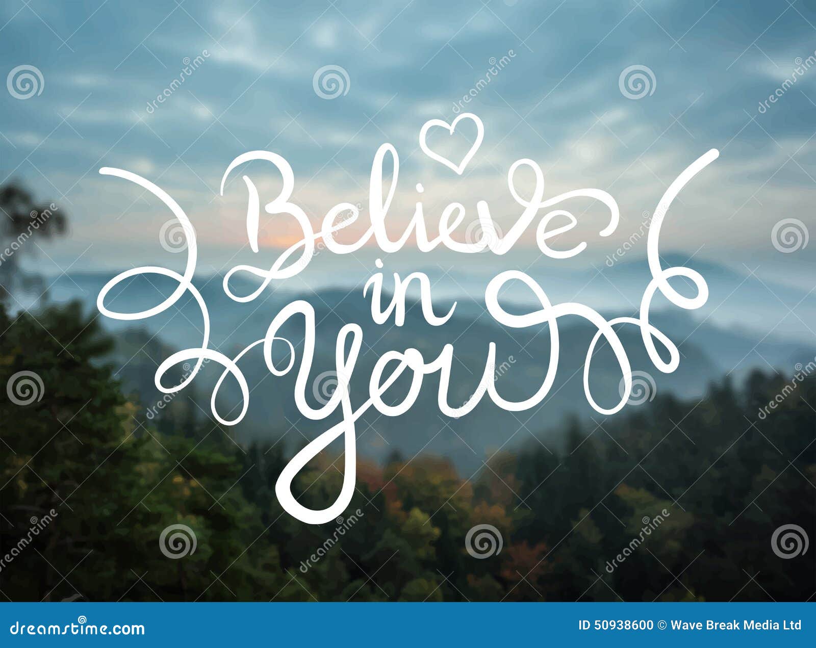 Believe in You Message Vector Stock Vector - Illustration of digital ...