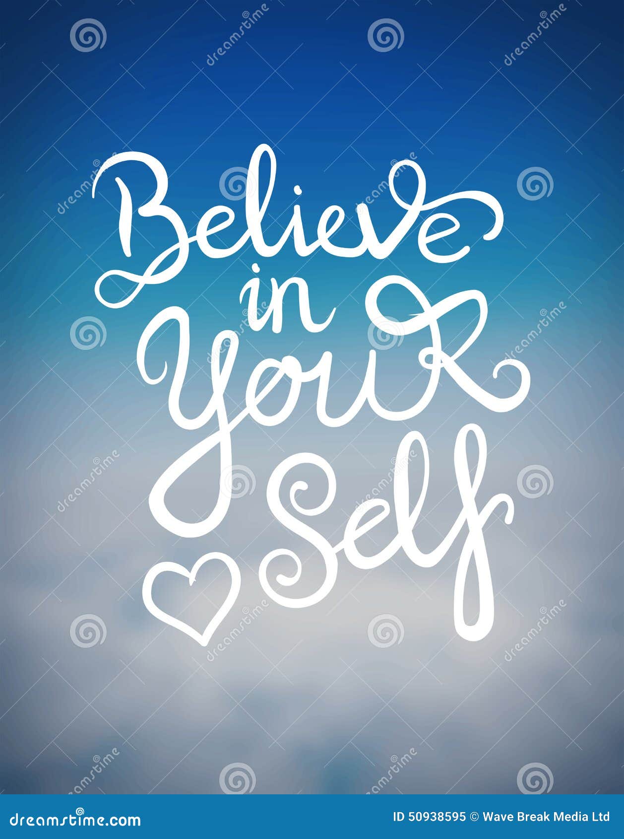 Believe in Yourself Message Vector Stock Vector - Illustration of ...