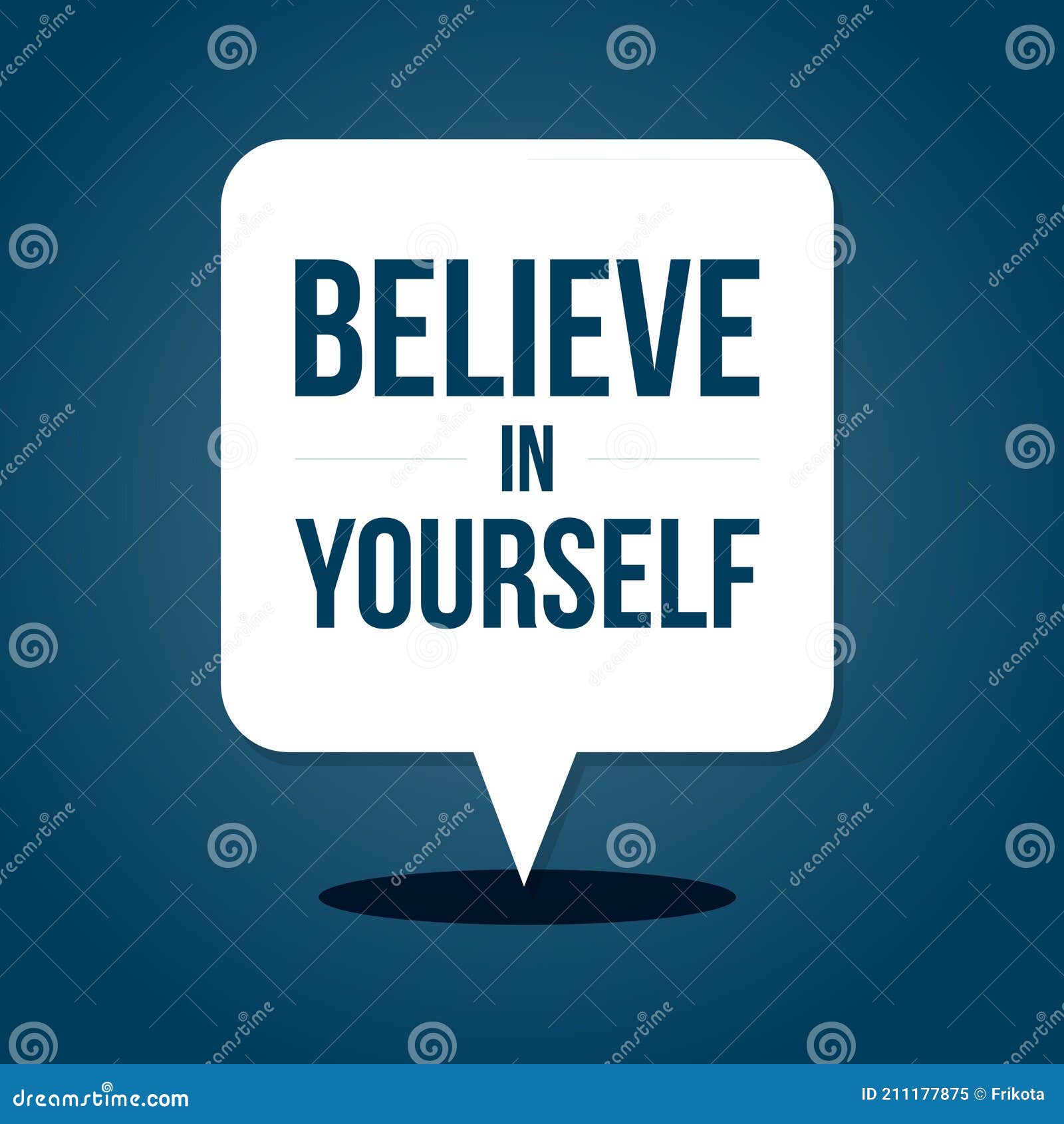 Believe in Yourself. Vector Illustration, Flat Design Stock Vector ...
