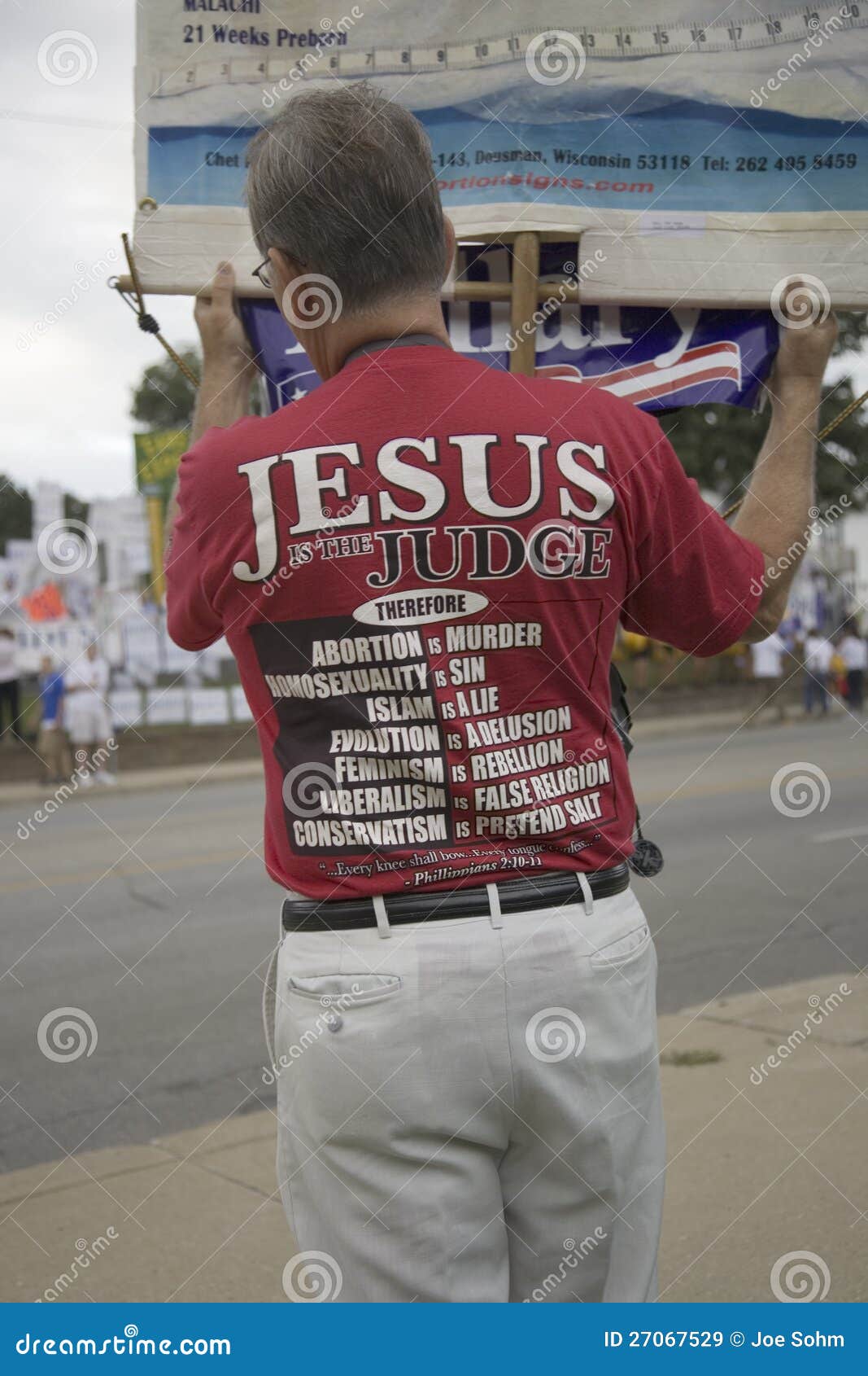 A Believer in Jesus Christ Protesting Editorial Stock Image - Image of ...