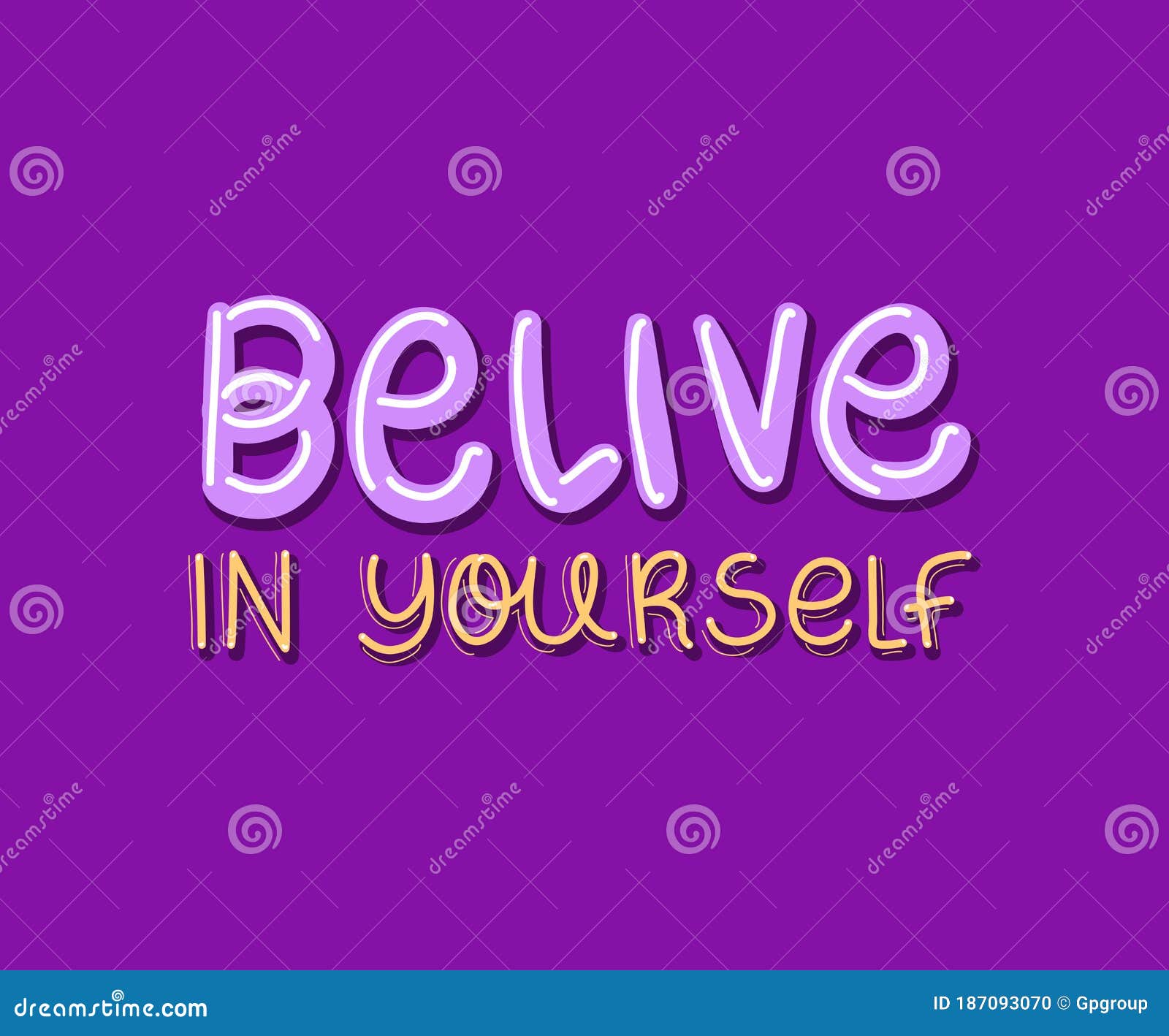 Belive in Yourself Lettering Vector Design Stock Vector - Illustration ...