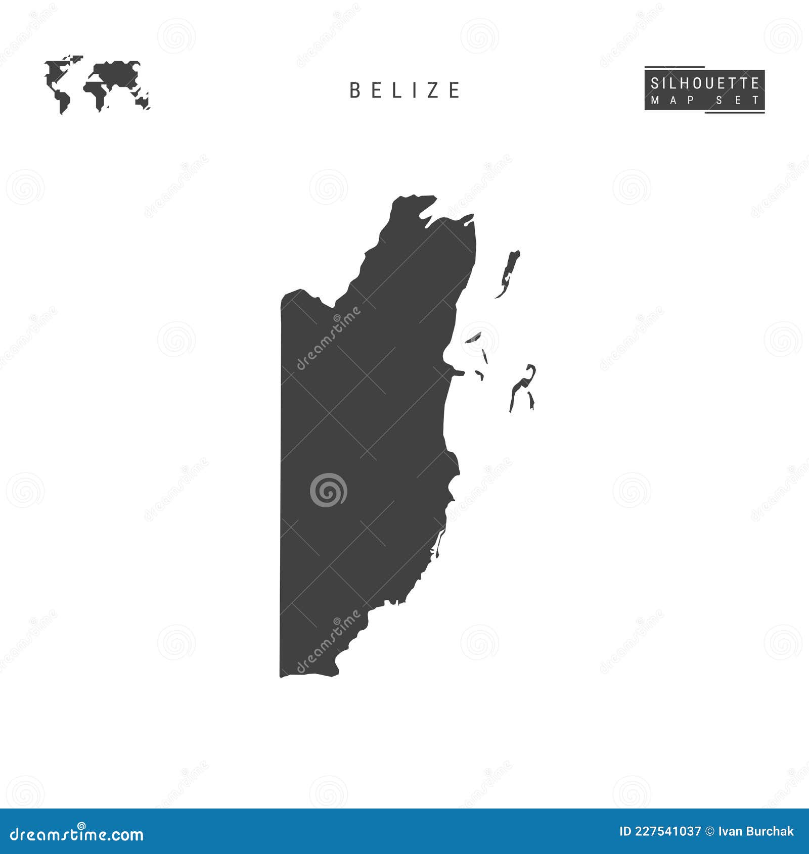 Blank Map Of Belize. High Quality Map Of Belize With Provinces On ...