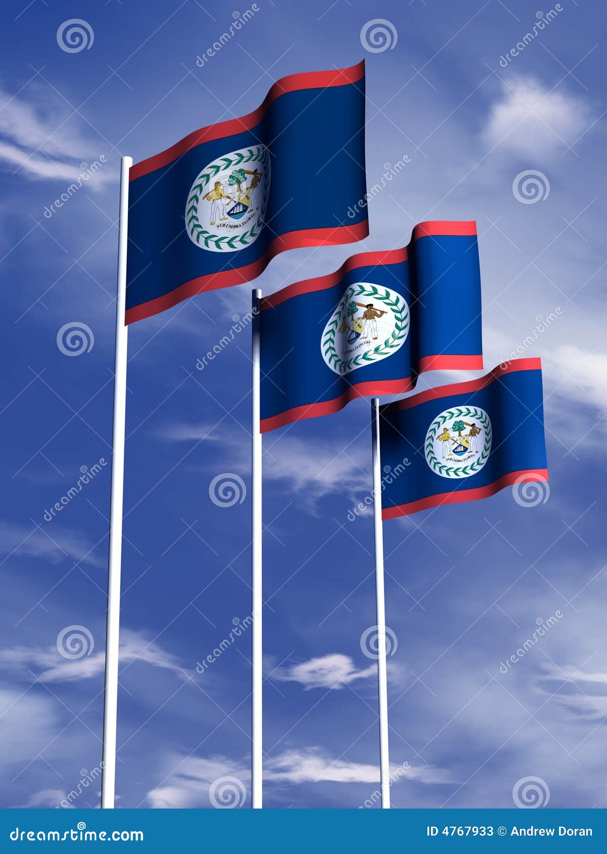 Belize flag stock image. Image of belize, symbol, patriotic - 4767933