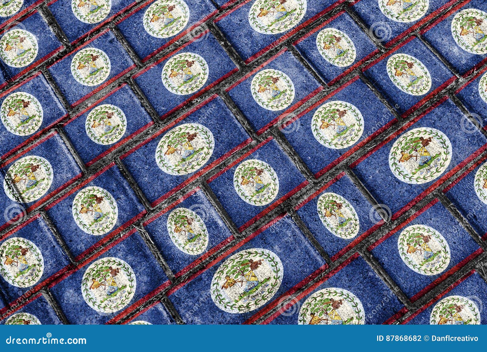Belize Flag Urban Grunge Pattern Stock Illustration - Illustration of ...
