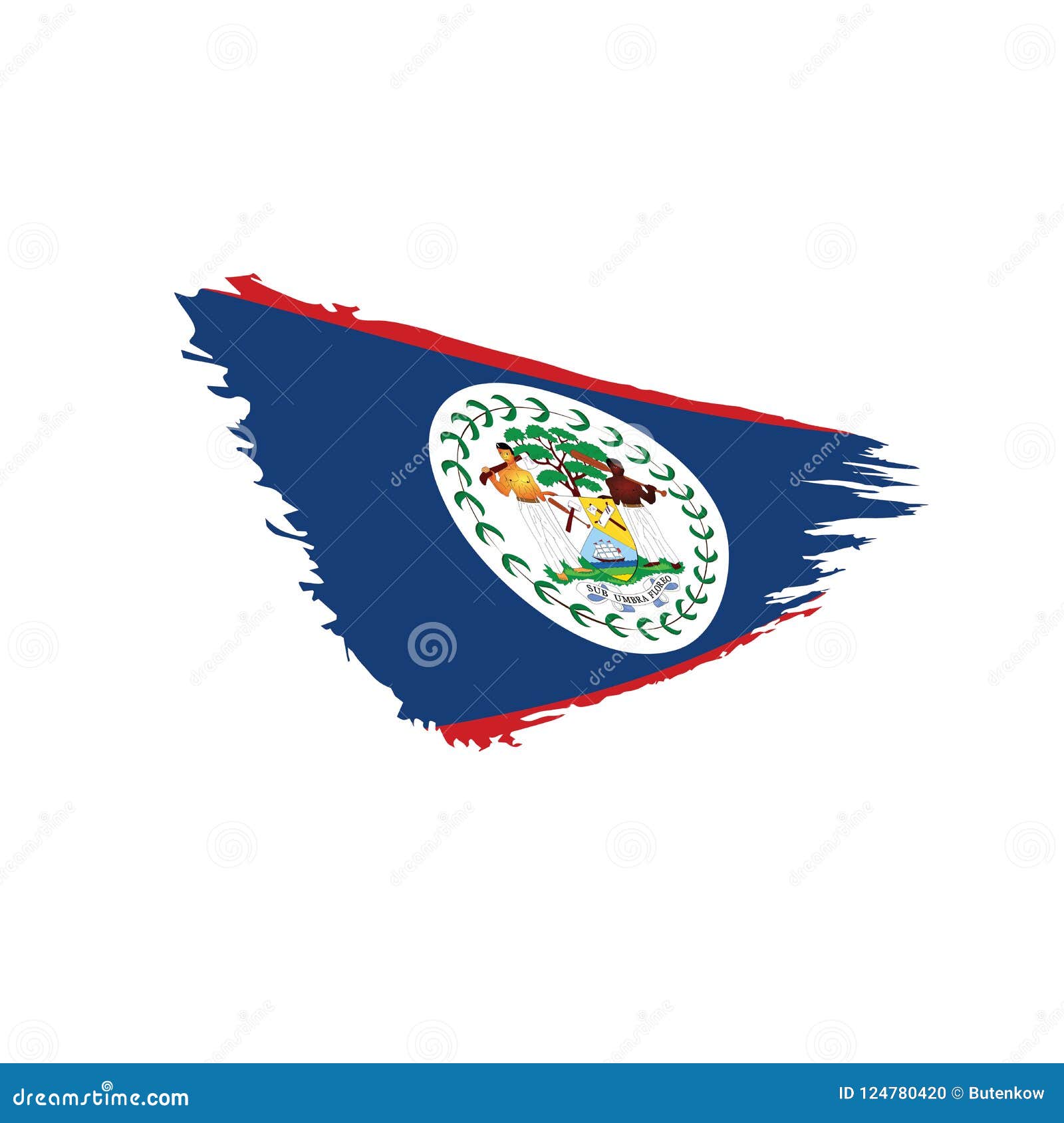 Belize Flag, Vector Illustration Stock Vector - Illustration of country ...
