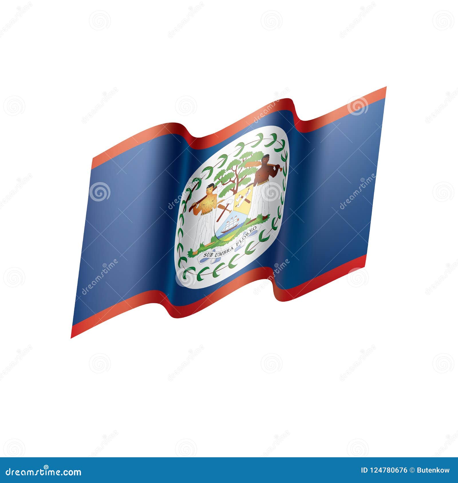 Belize Flag, Vector Illustration Stock Vector - Illustration of ...