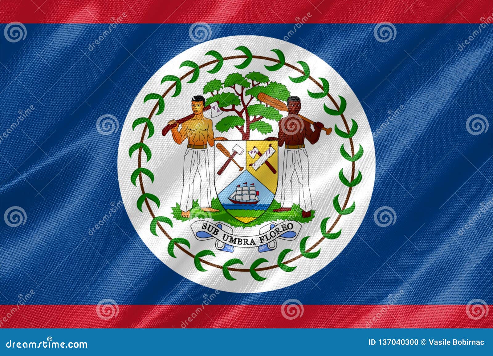 Belize Flag stock illustration. Illustration of belmopan - 137040300