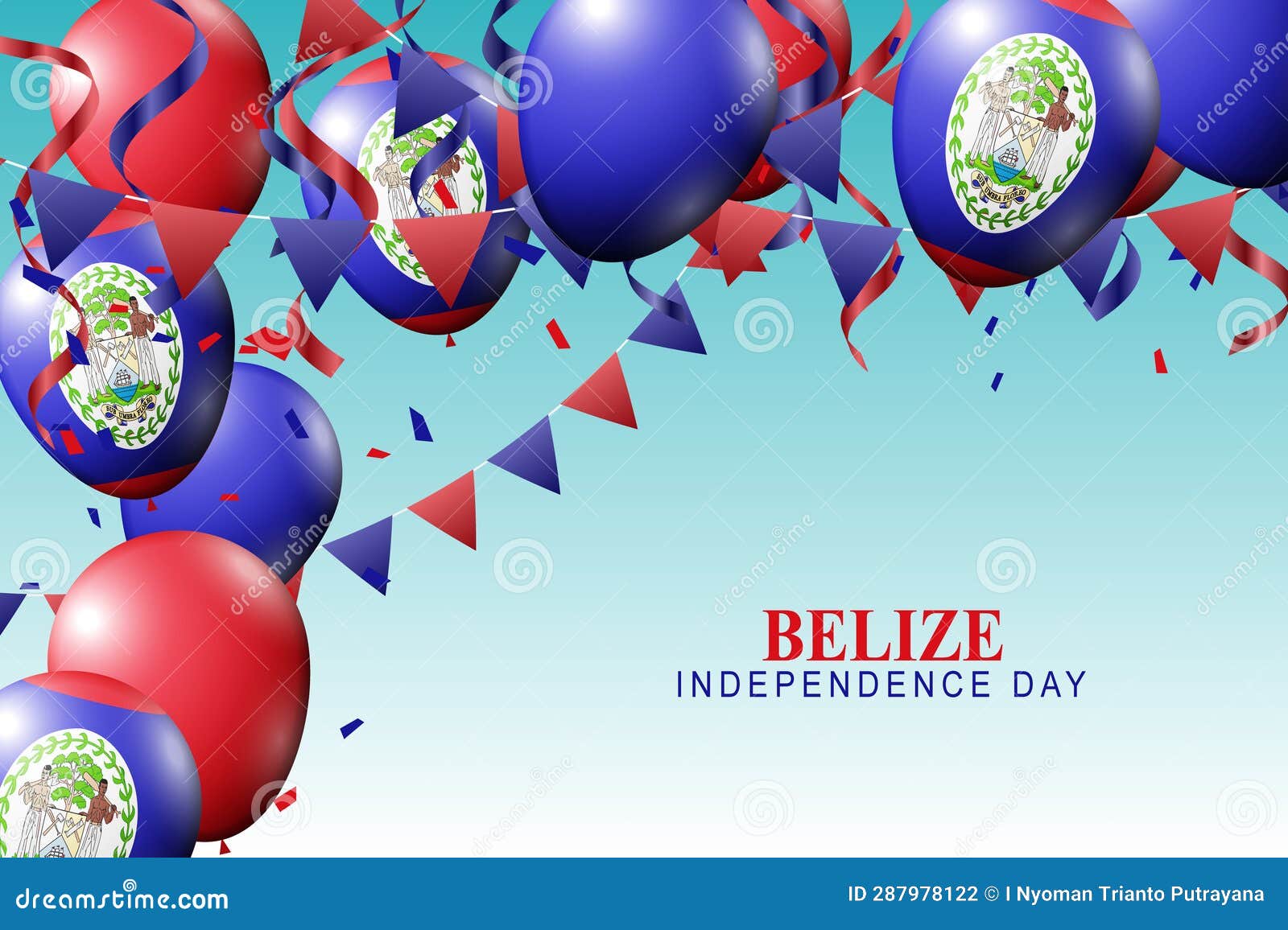 Belize Independence Day Background Stock Illustration - Illustration of ...