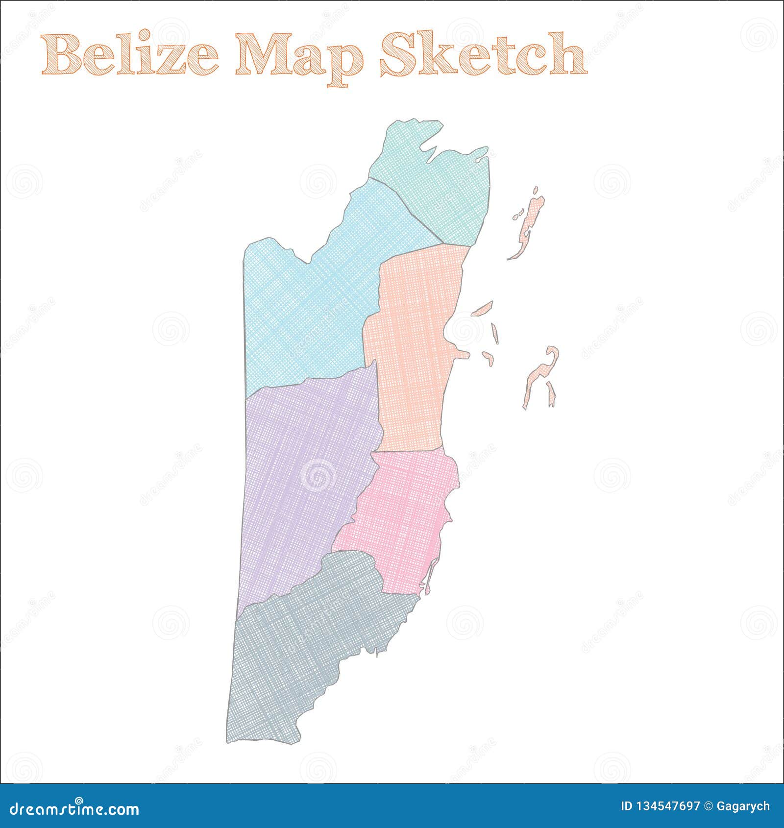 Belize map. stock vector. Illustration of outline, location - 134547697