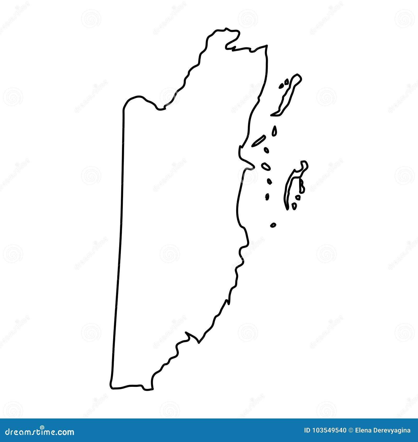 Belize Map. Black Silhouette Country Map Isolated On White Background ...