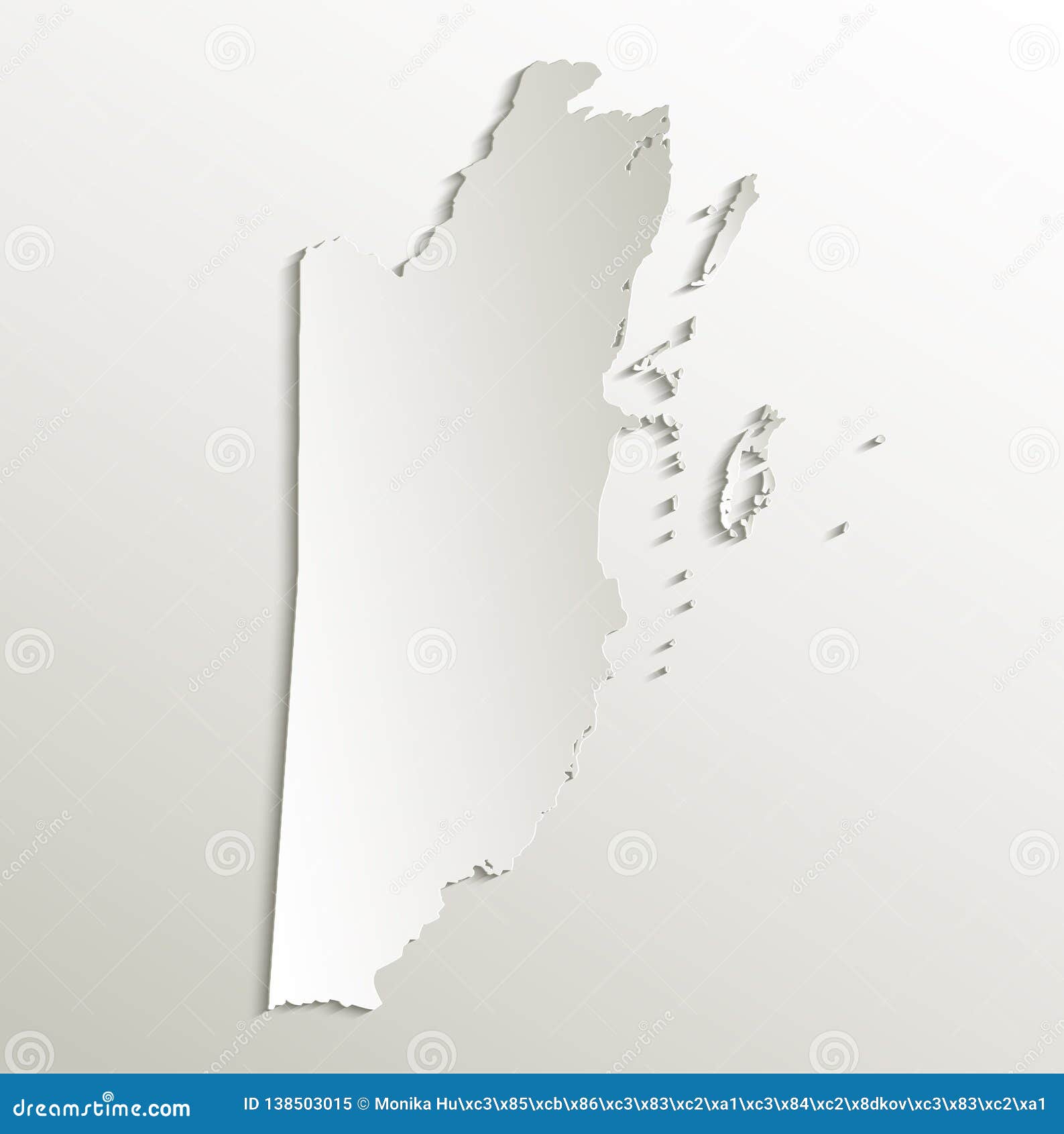 Blank Map Of Belize. High Quality Map Of Belize With Provinces On ...
