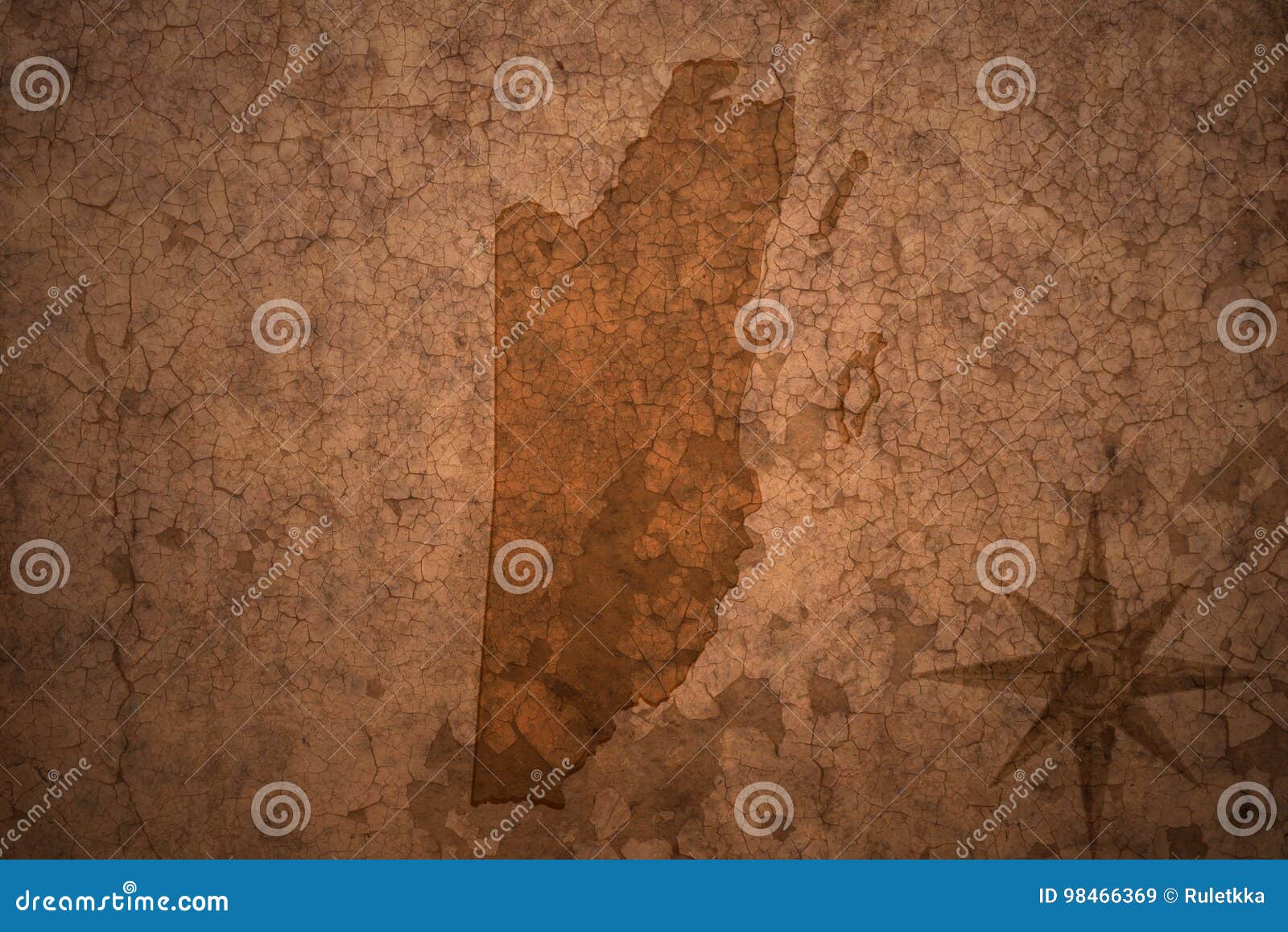 Belize Map on a Old Vintage Paper Background Stock Illustration ...
