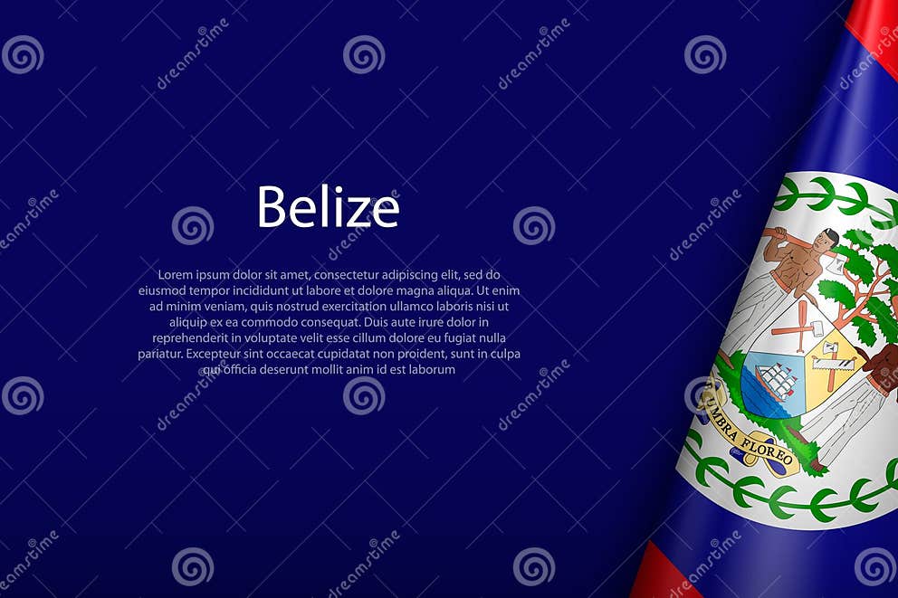 Belize National Flag Isolated on Background with Copyspace Stock Vector ...