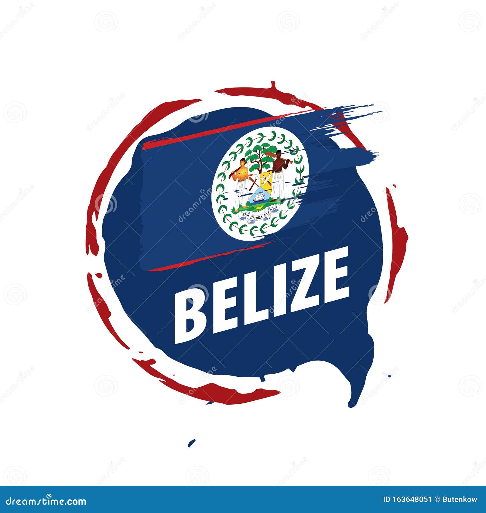Belize Flag, Vector Illustration On A White Background Stock Vector ...