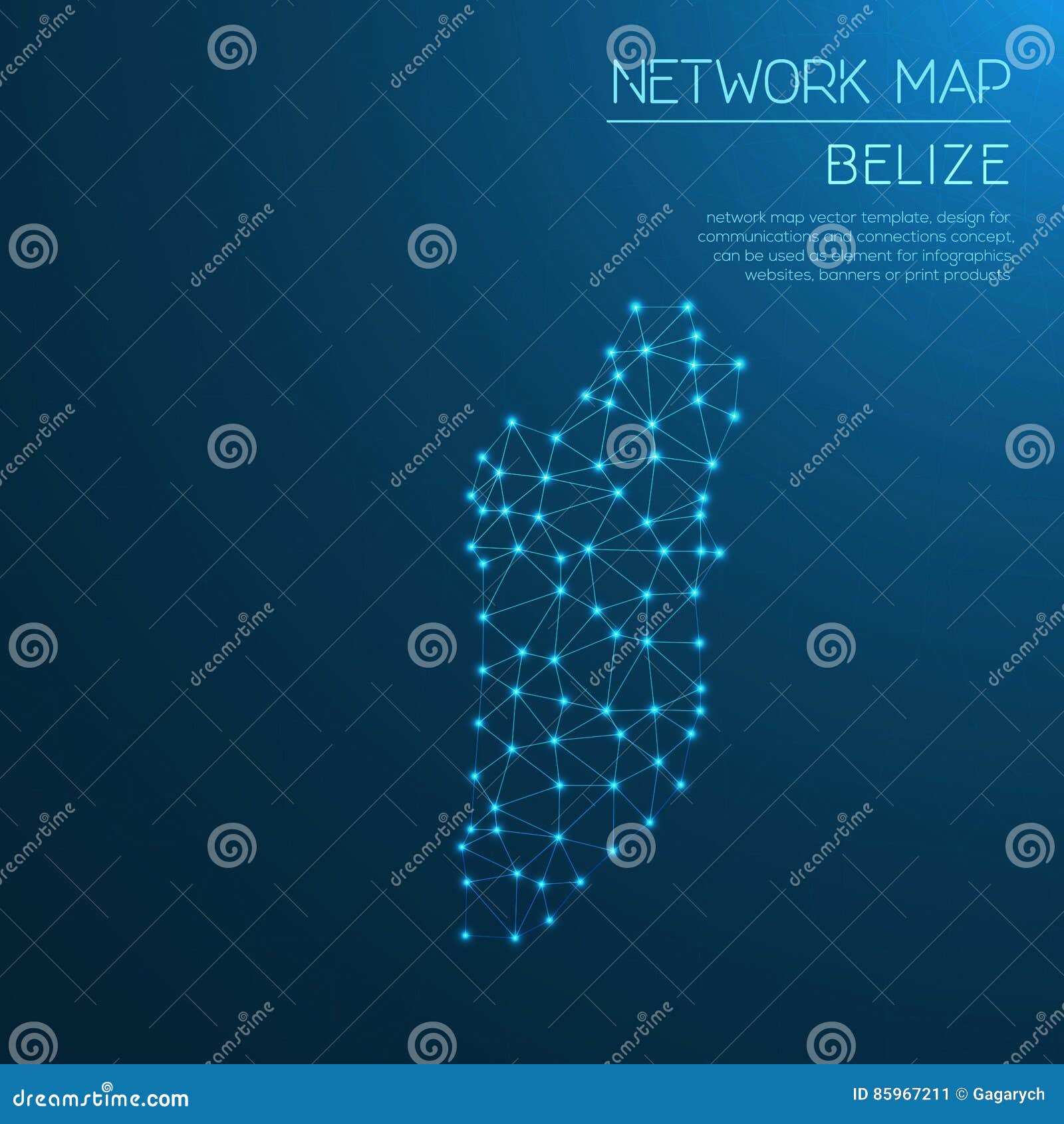 Belize network map. stock vector. Illustration of connection - 85967211