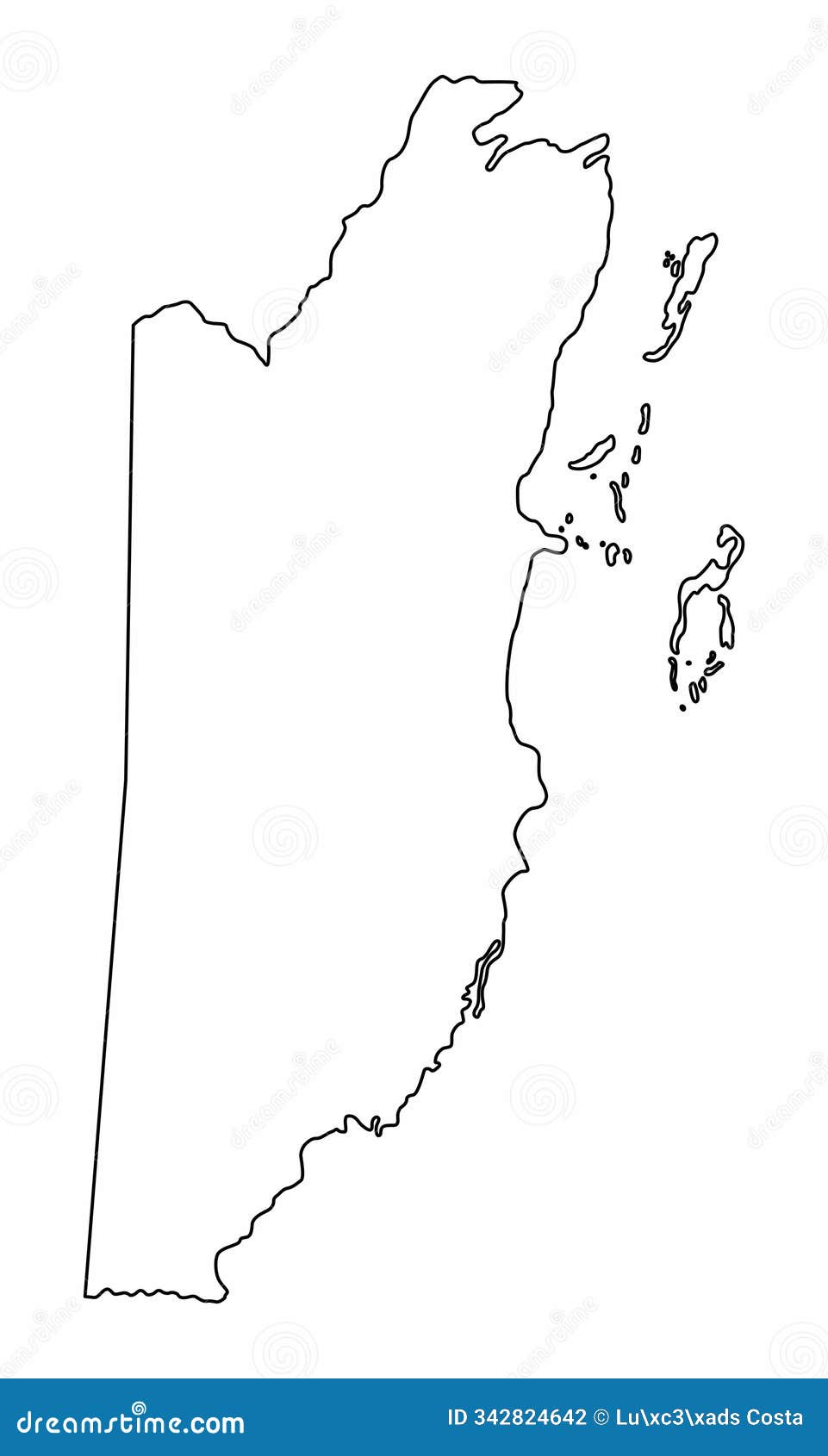 Belize Belize Outline Map Cartoon Vector | CartoonDealer.com #317442651