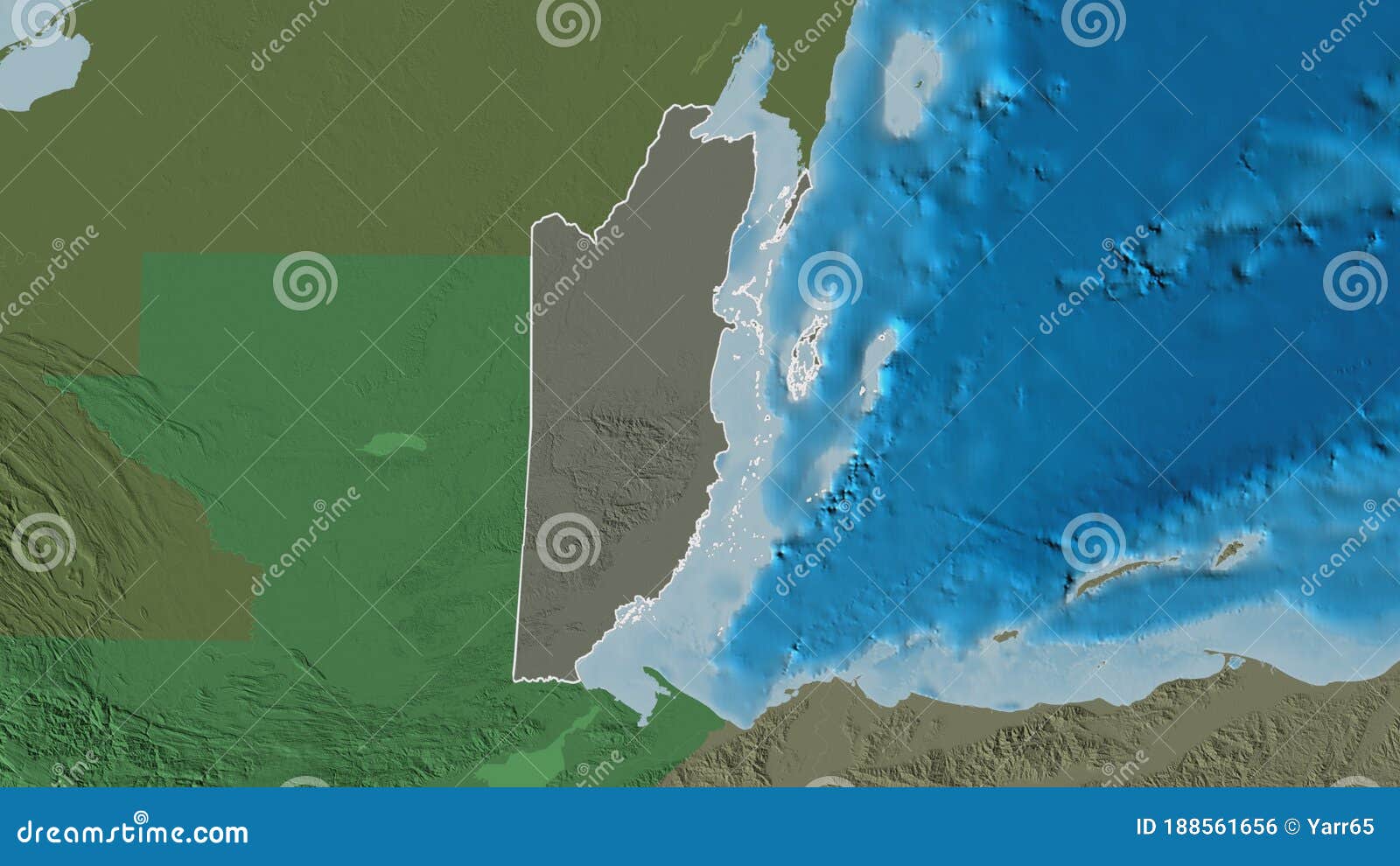 Belize - Overview. Administrative Stock Illustration - Illustration of ...