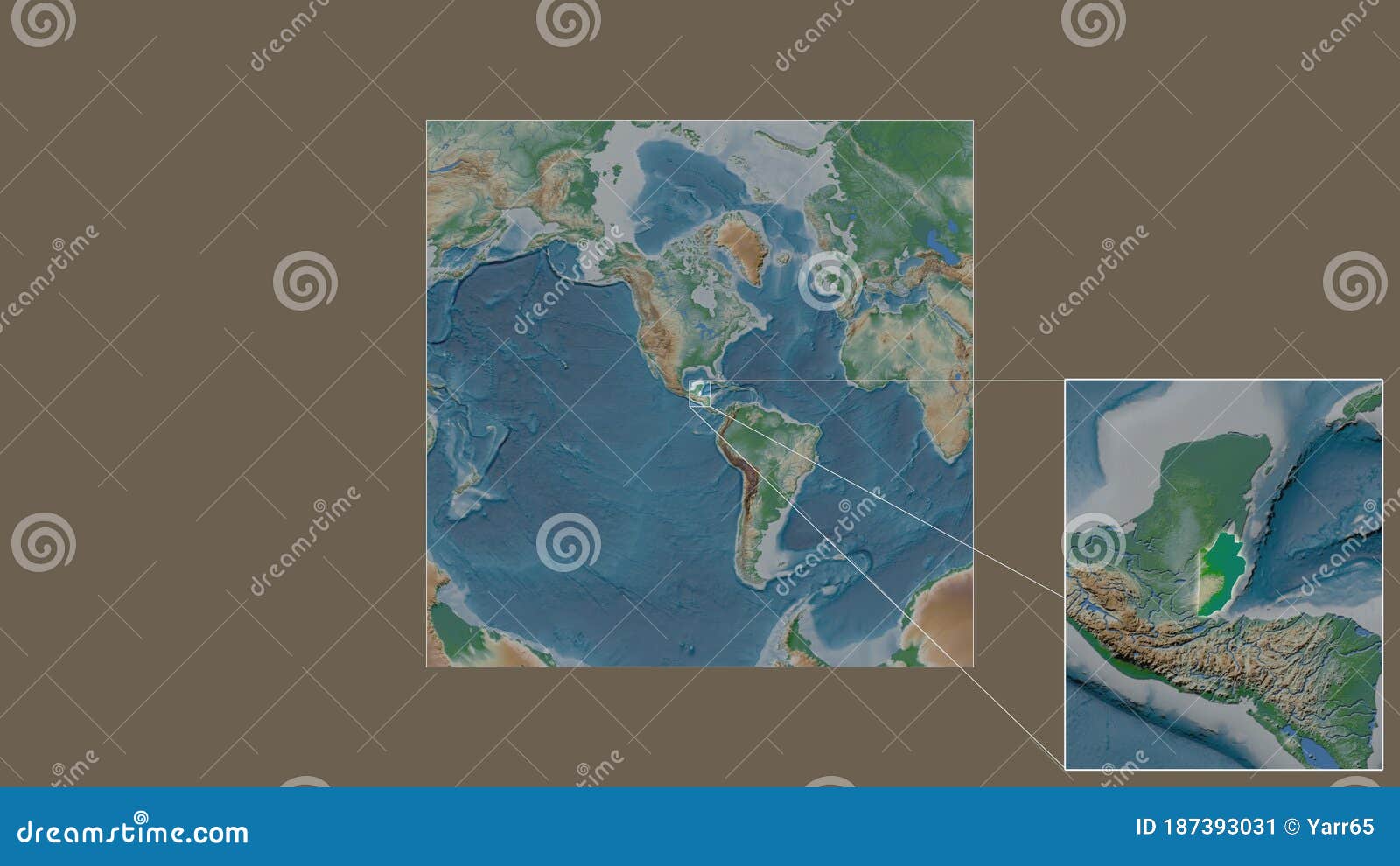 Belize - Physical. Area Extracted Stock Illustration - Illustration of ...