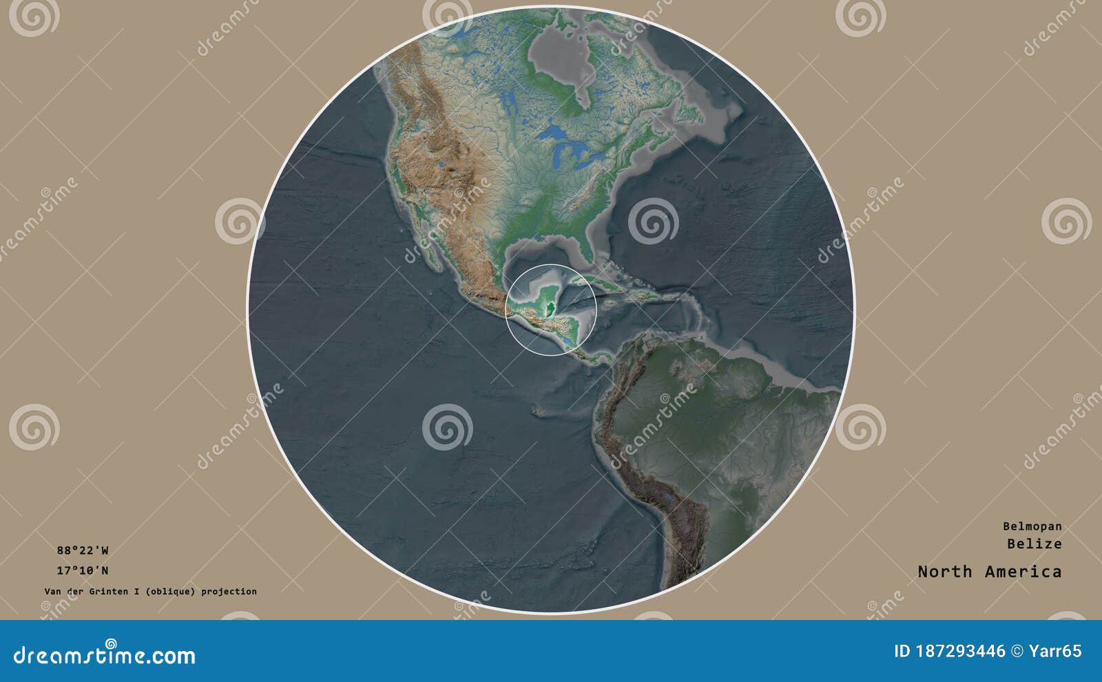 Belize - Physical. Localized Stock Illustration - Illustration of ...