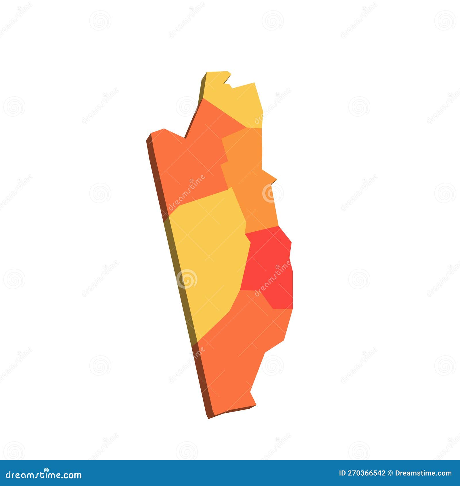 Belize Political Map of Administrative Divisions Stock Illustration ...
