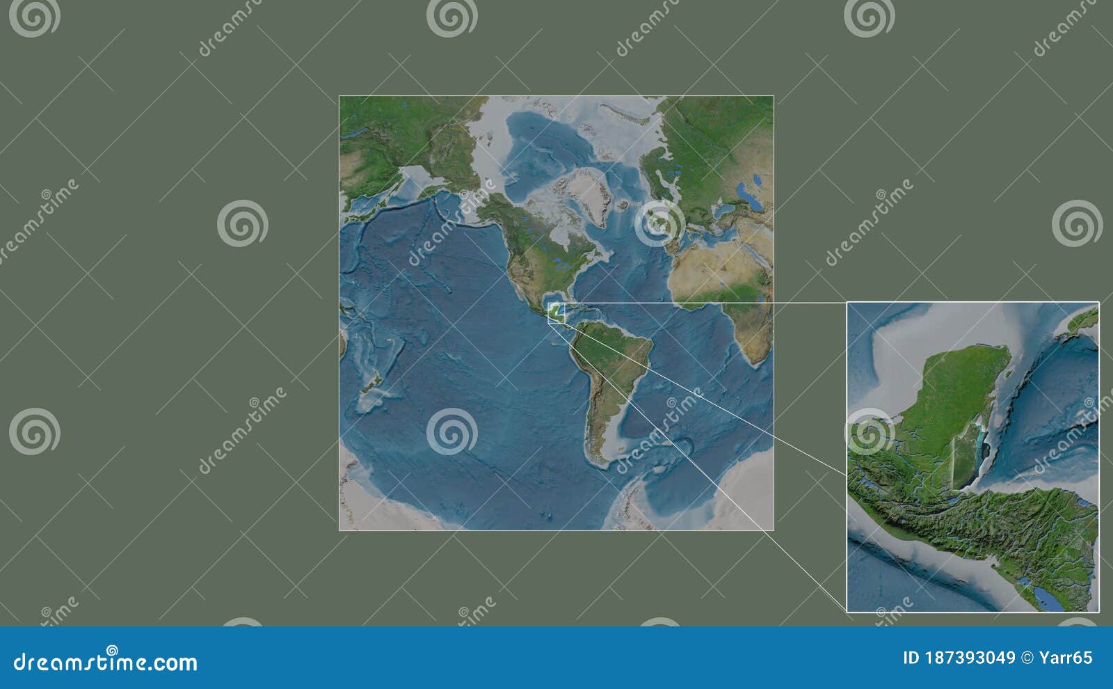 Belize - Satellite. Area Extracted Stock Illustration - Illustration of ...