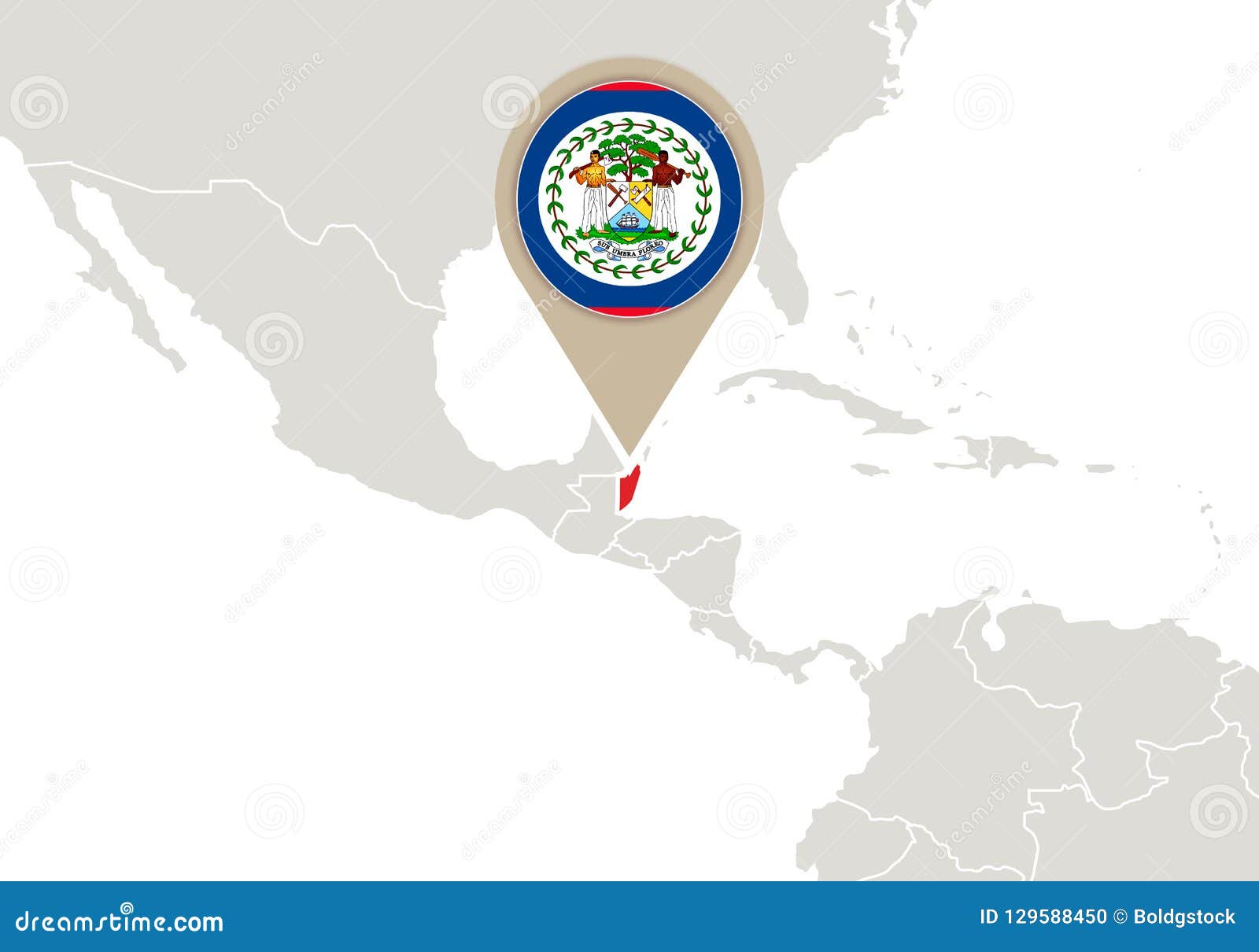Belize Sur La Carte Du Monde Illustration de Vecteur - Illustration du ...