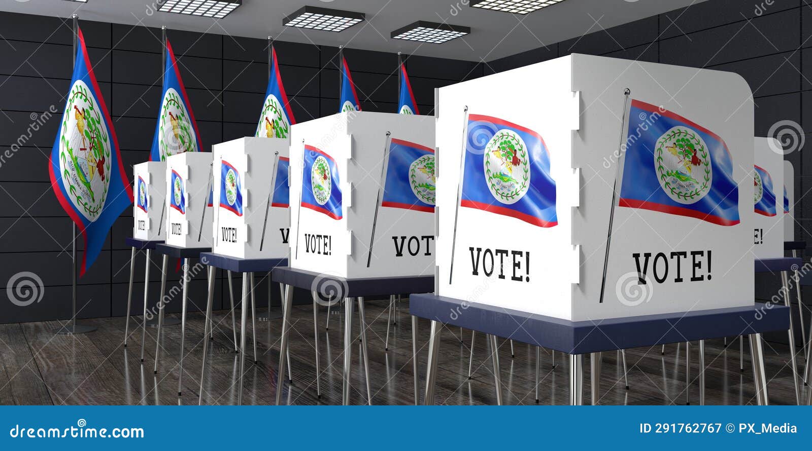 Belize - Voting Booths - Election Concept Stock Illustration ...
