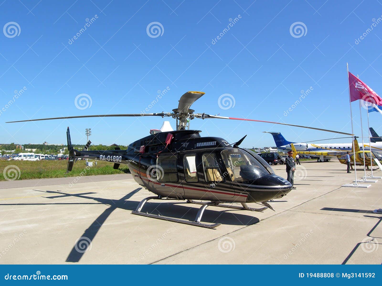 Bell 407 editorial stock photo. Image of black, aviamarket - 19488808