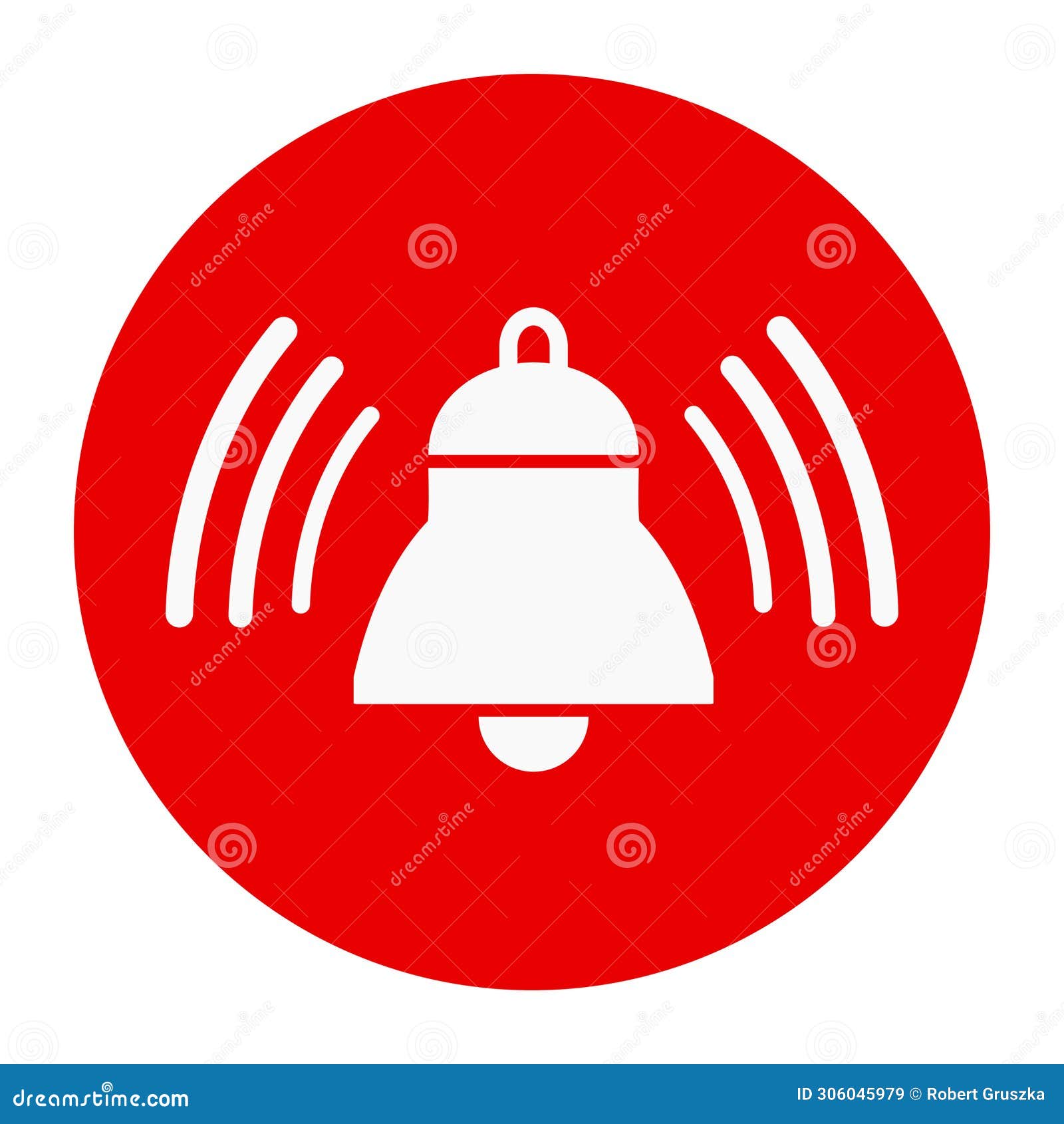 Bell, alarm icon stock vector. Illustration of chime - 306045979