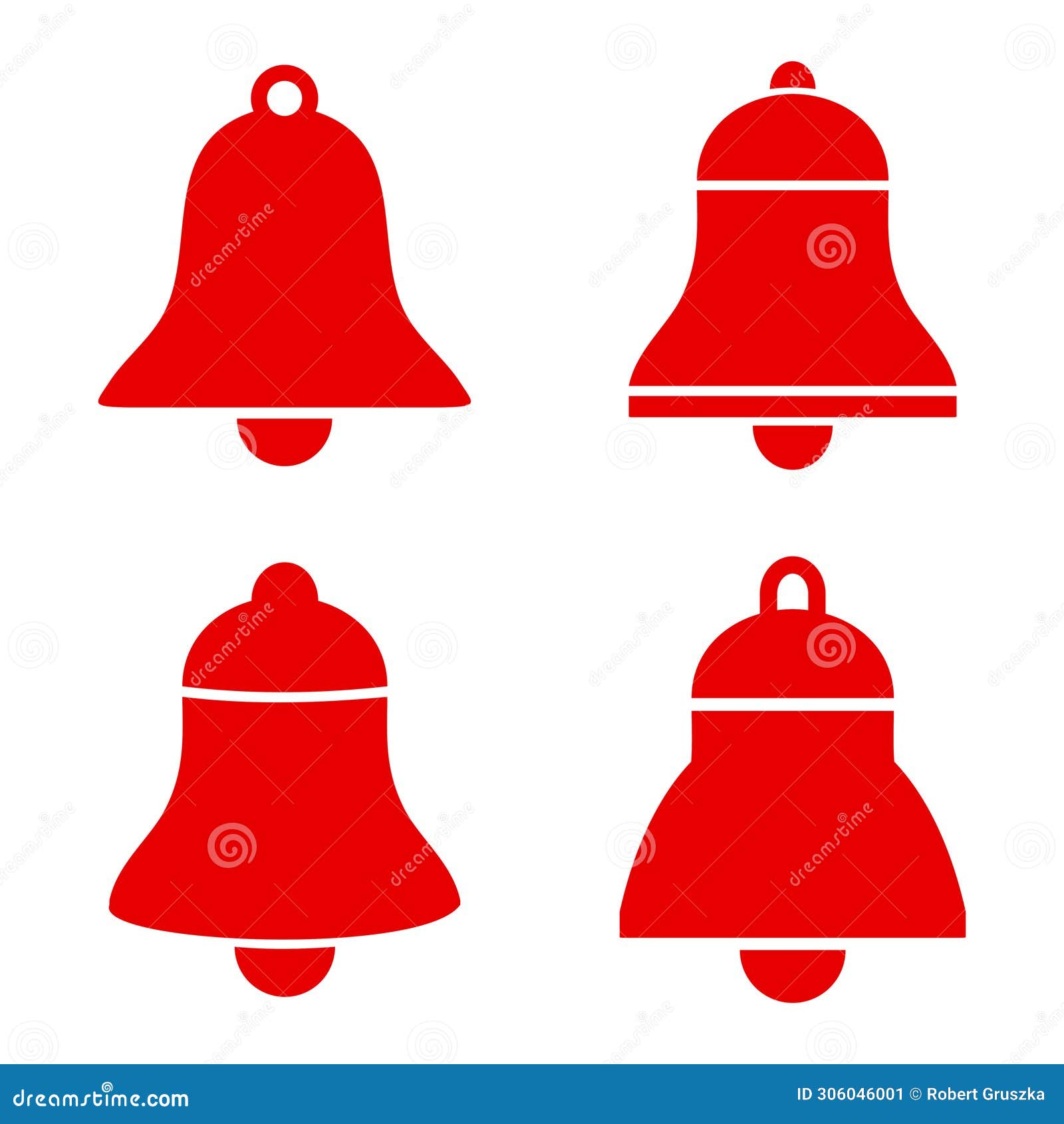 Bell, alarm icon stock vector. Illustration of icon - 306046001