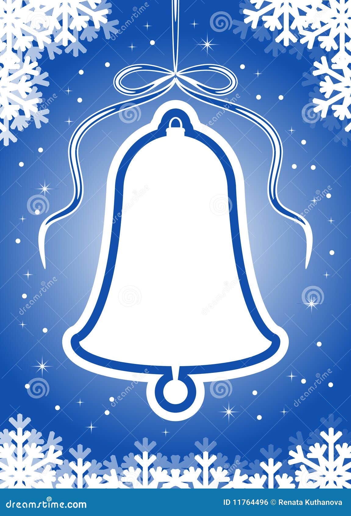 Bell background stock vector. Illustration of card, winter - 11764496
