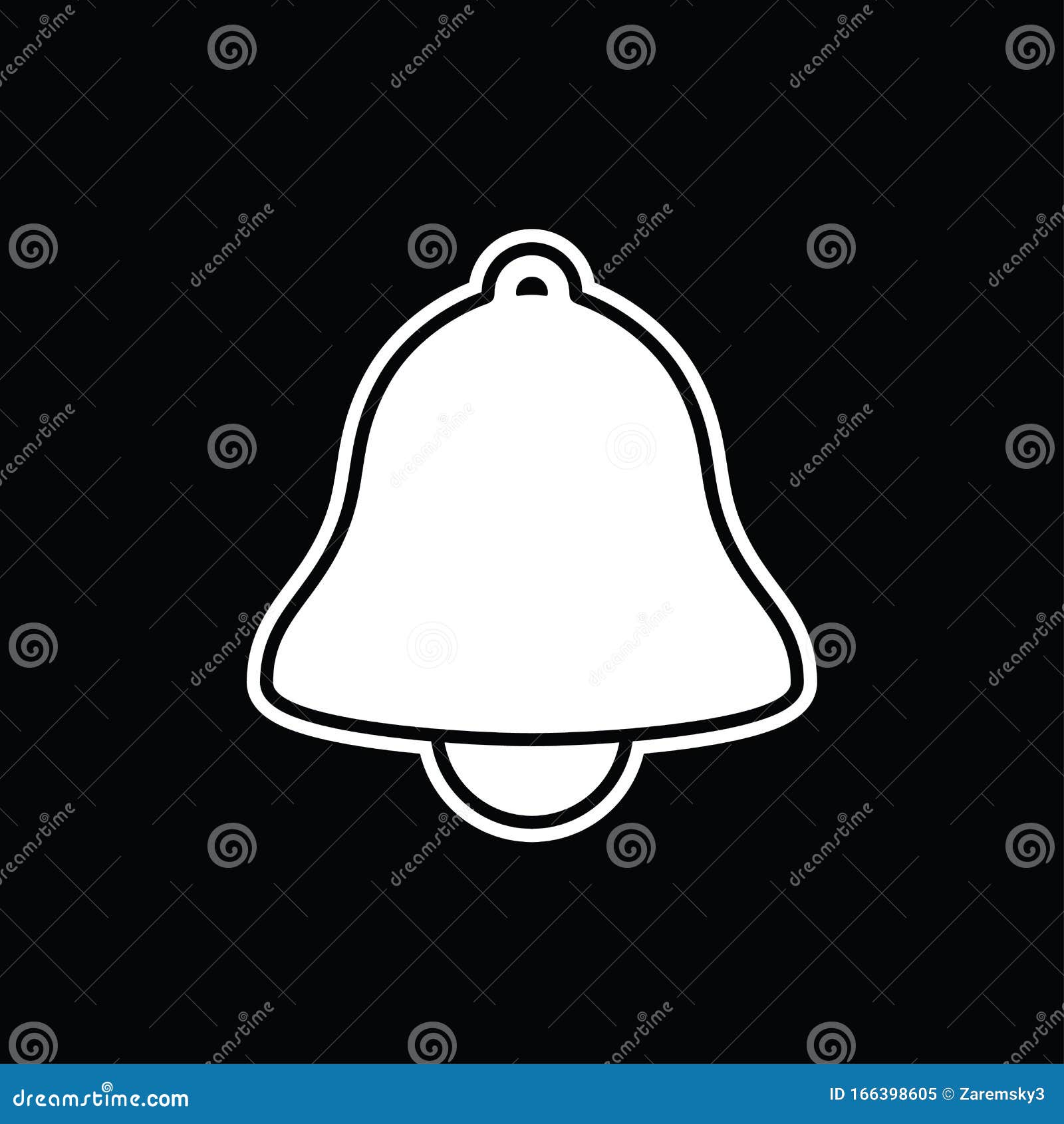 Bell Black and White Vector Illustration Stock Vector - Illustration of ...