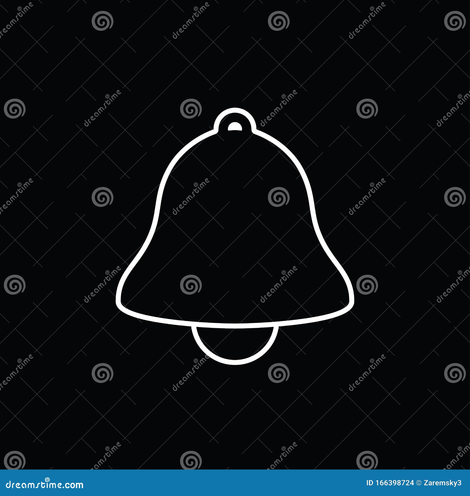 Bell Black and White Vector Illustration Stock Vector - Illustration of ...